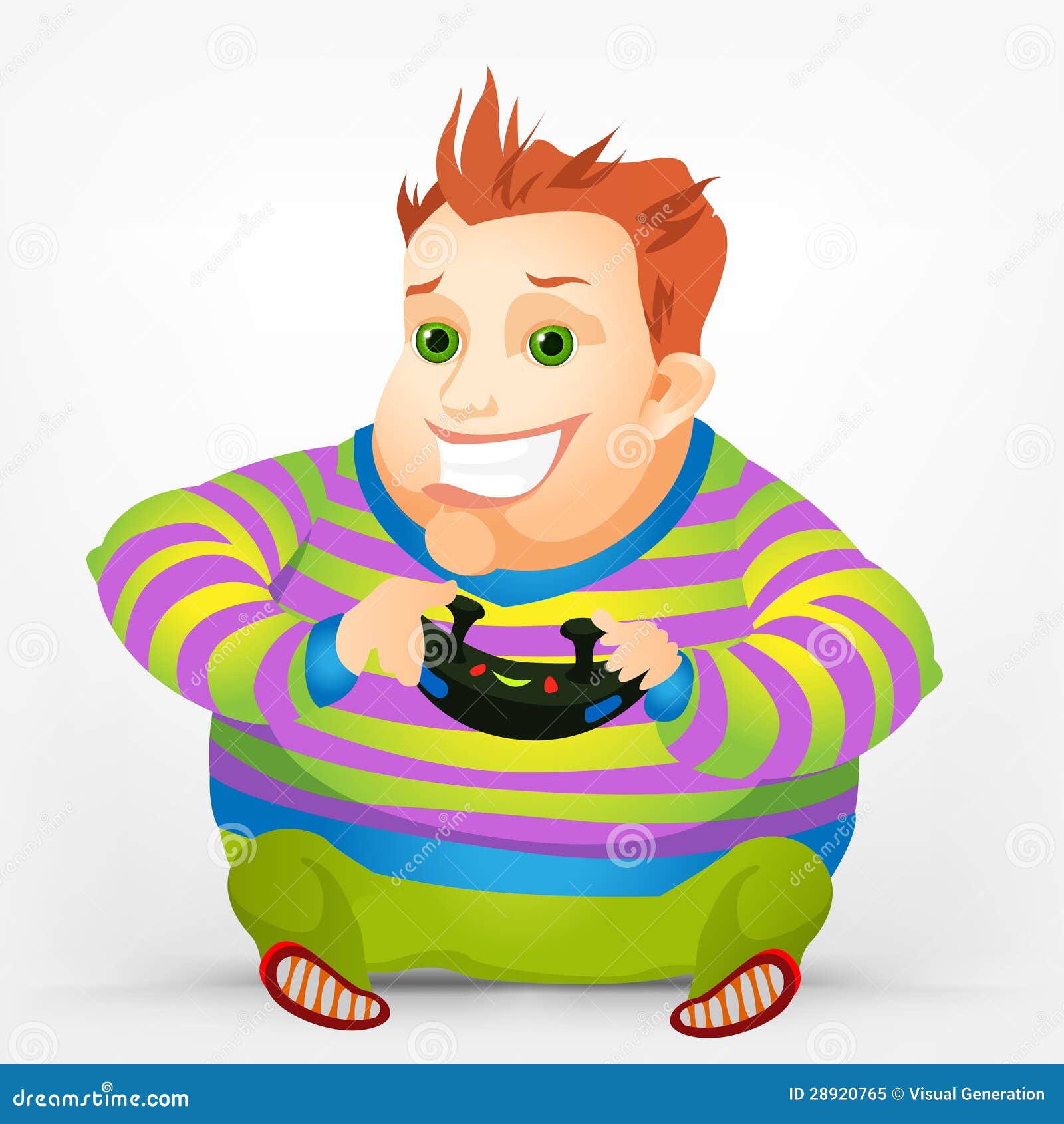 Cheerful Chubby Men Cartoon Vector | CartoonDealer.com #28920765
