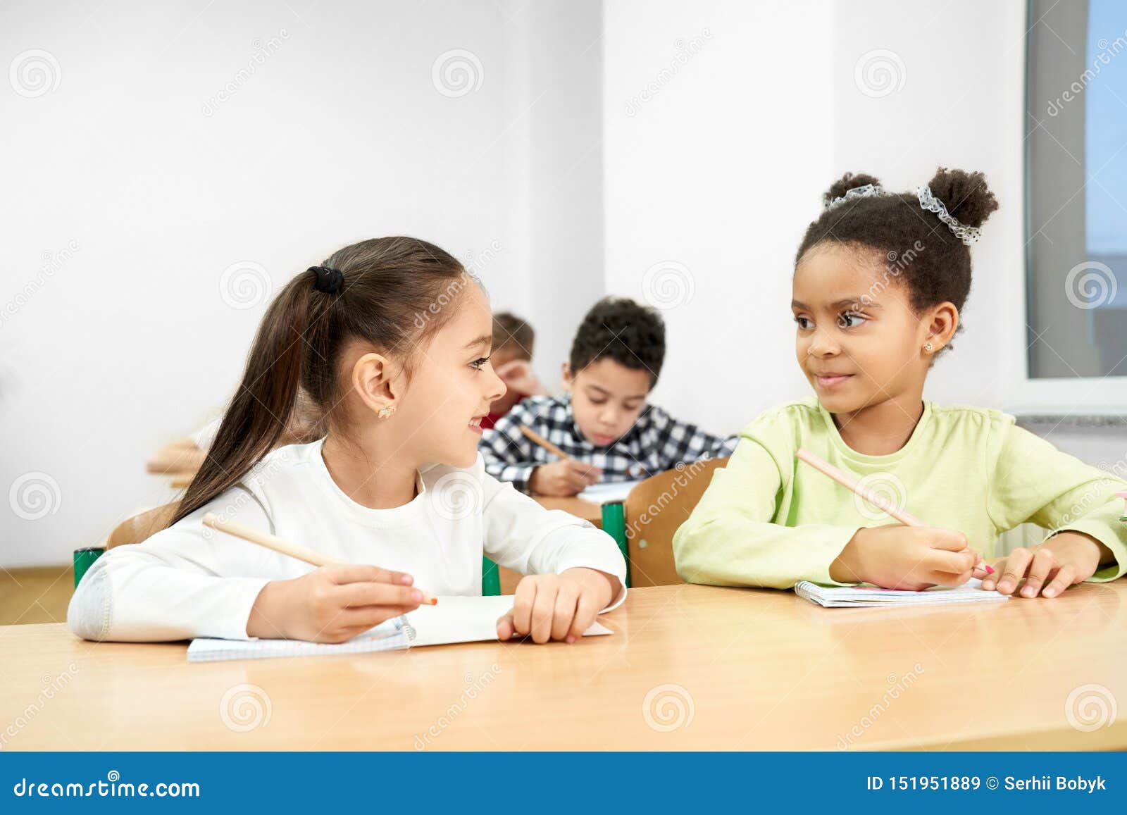Cheerful Classmates Are Taking Funny Photos Together, Sitting In The ...