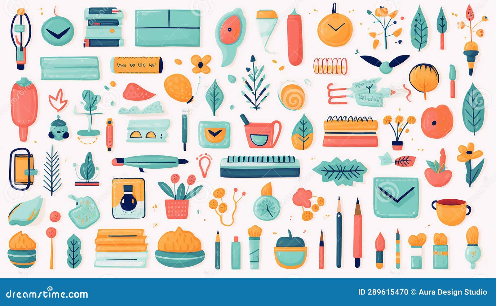 Cheerful Classroom Bright And Playful School Supplies Stock Photo ...