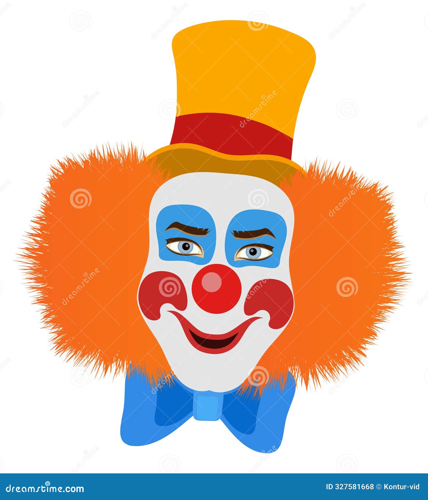 Cheerful Clown Actor And Circus Character Flat Style Vector ...
