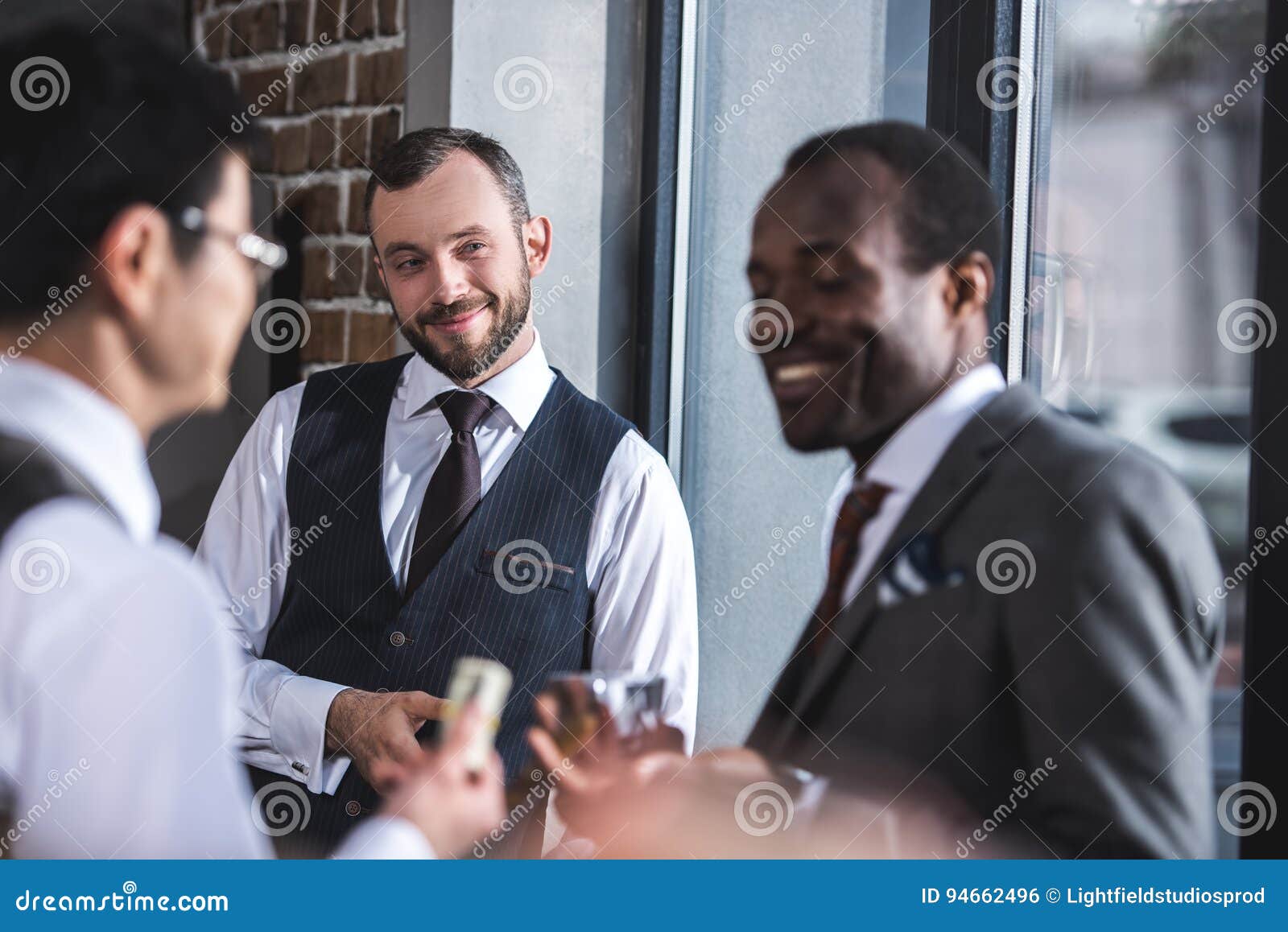 Cheerful Colleagues Spending Time Together on Break Stock Photo - Image ...
