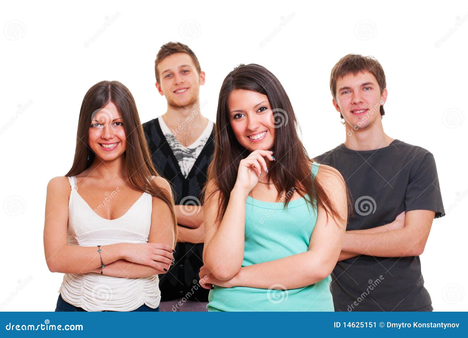 Cheerful Company of Young People Stock Image - Image of girl, beautiful ...