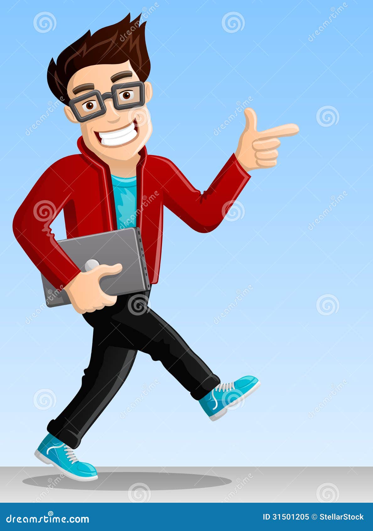 Walking Computer Clip Art