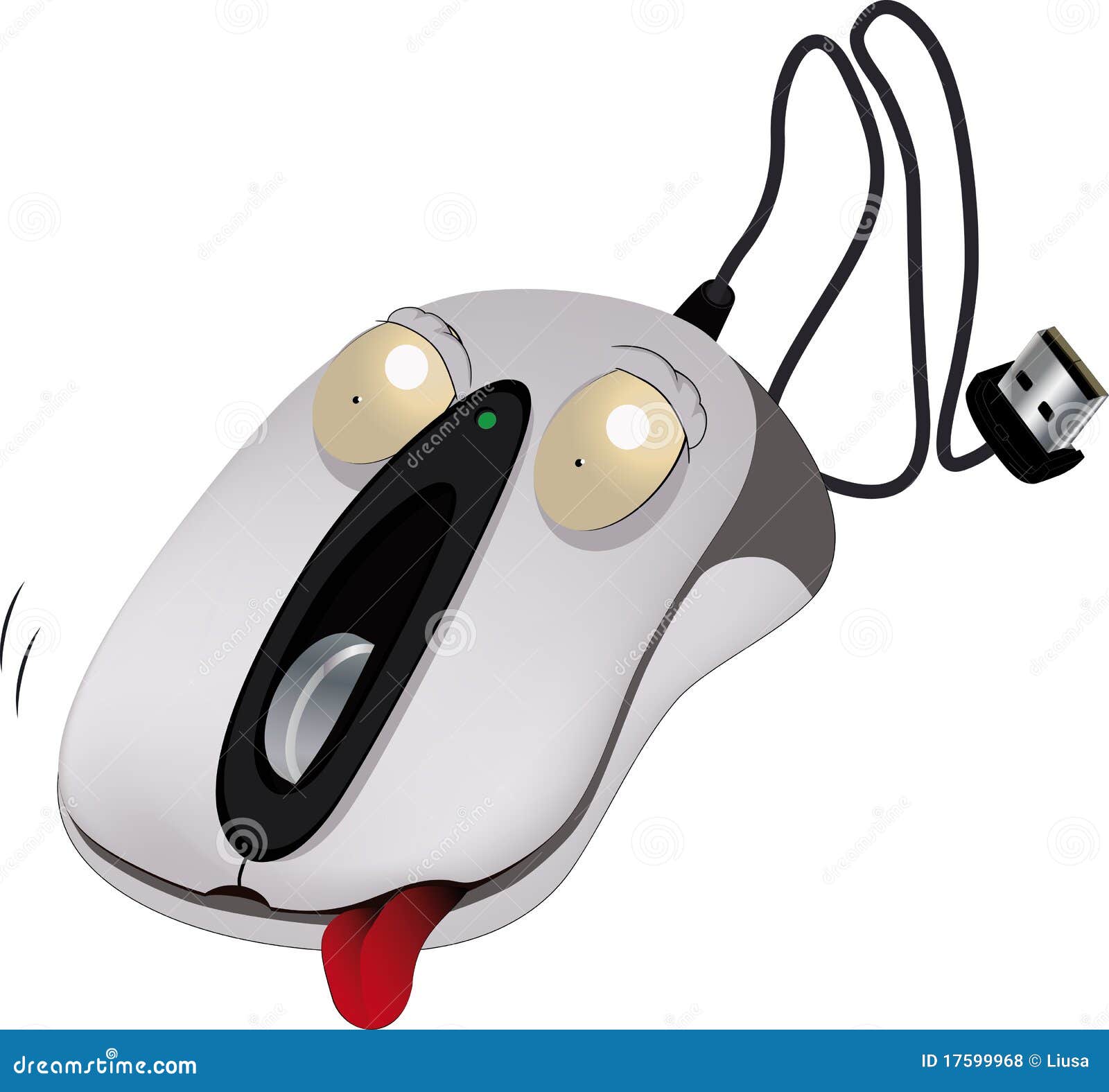 The Cheerful Computer Mouse Stock Vector - Illustration of computer ...