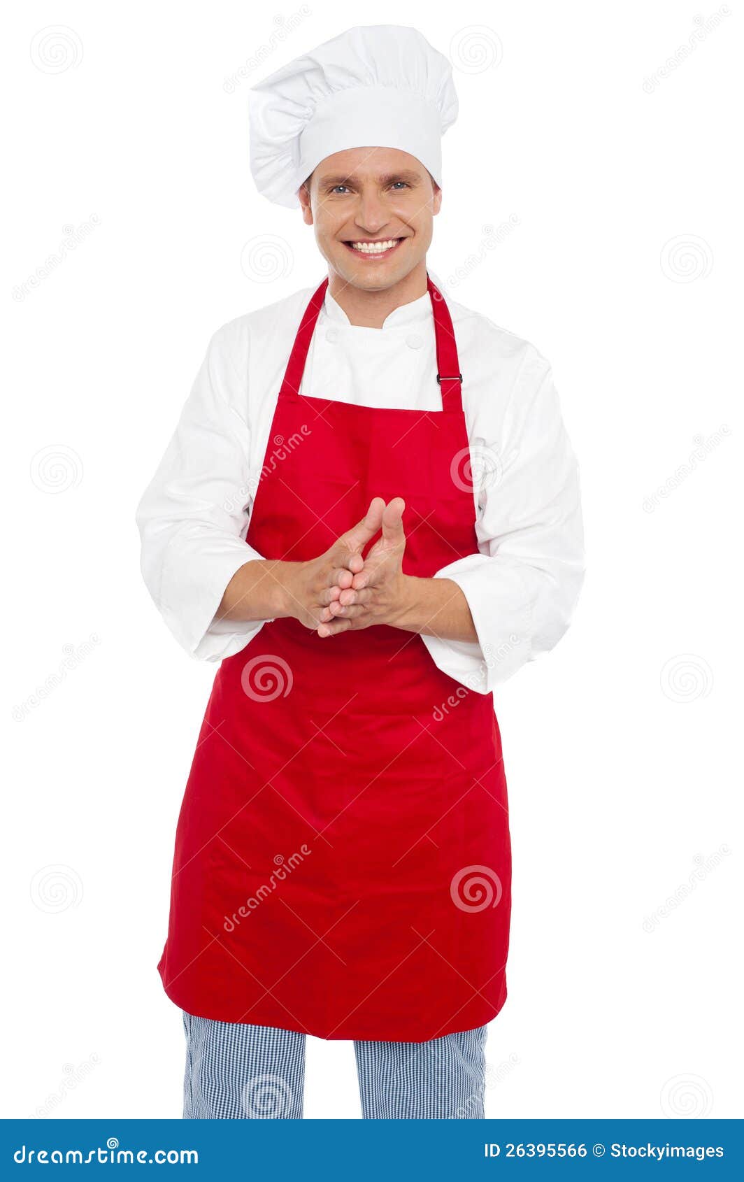 Cheerful Confident Male Chef in Proper Uniform Stock Photo - Image of ...