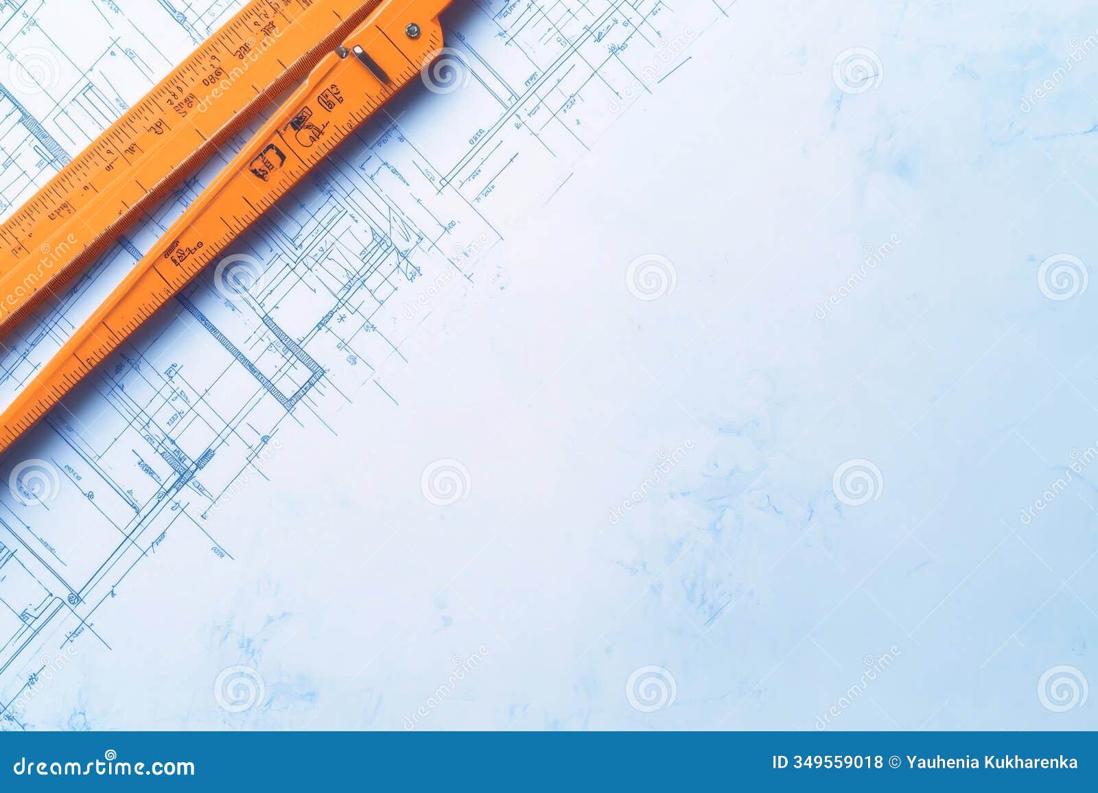 Blueprint And Ruler Instruments Vector Illustration | CartoonDealer.com ...