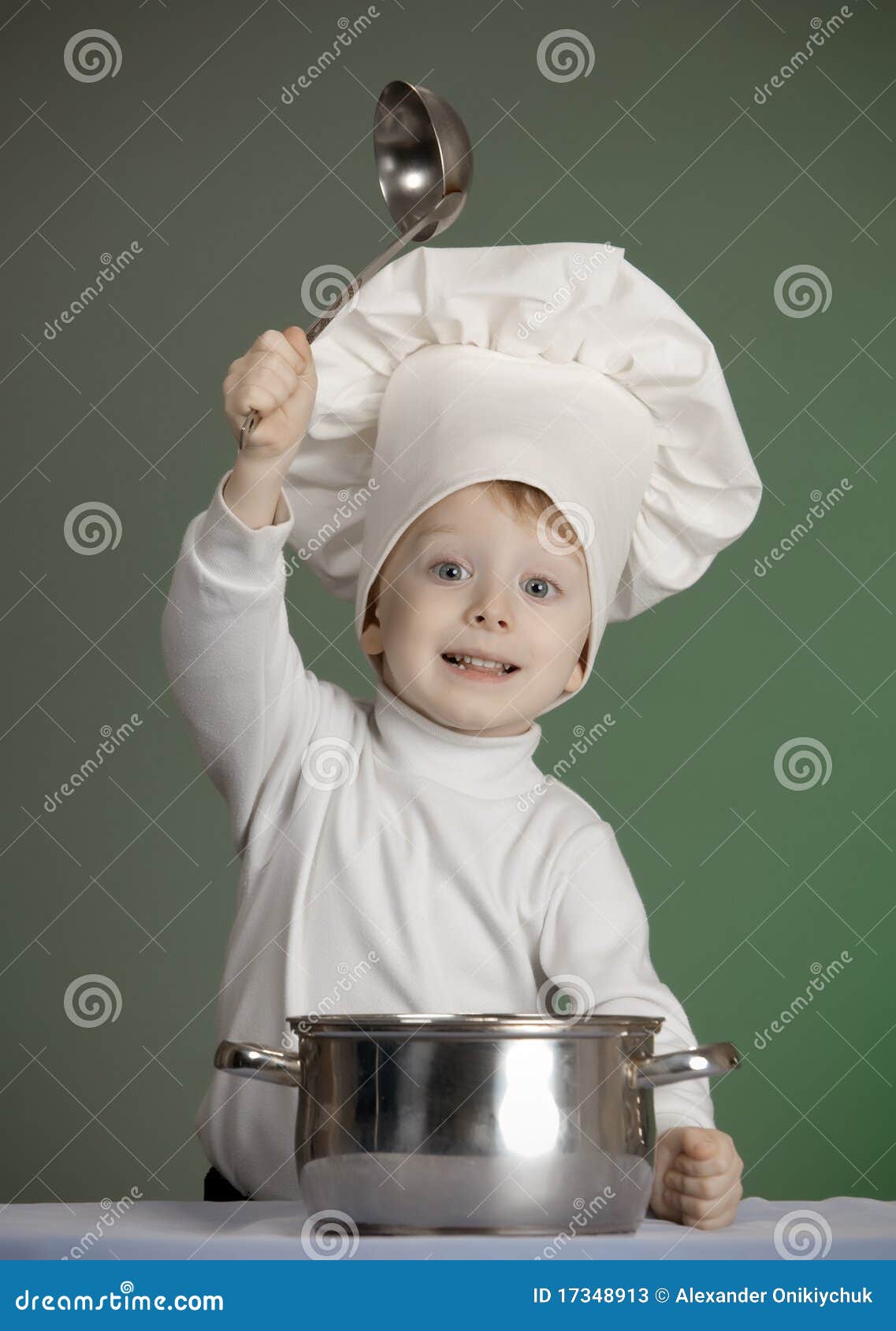 The cheerful cook stock image. Image of face, metal, imagination - 17348913
