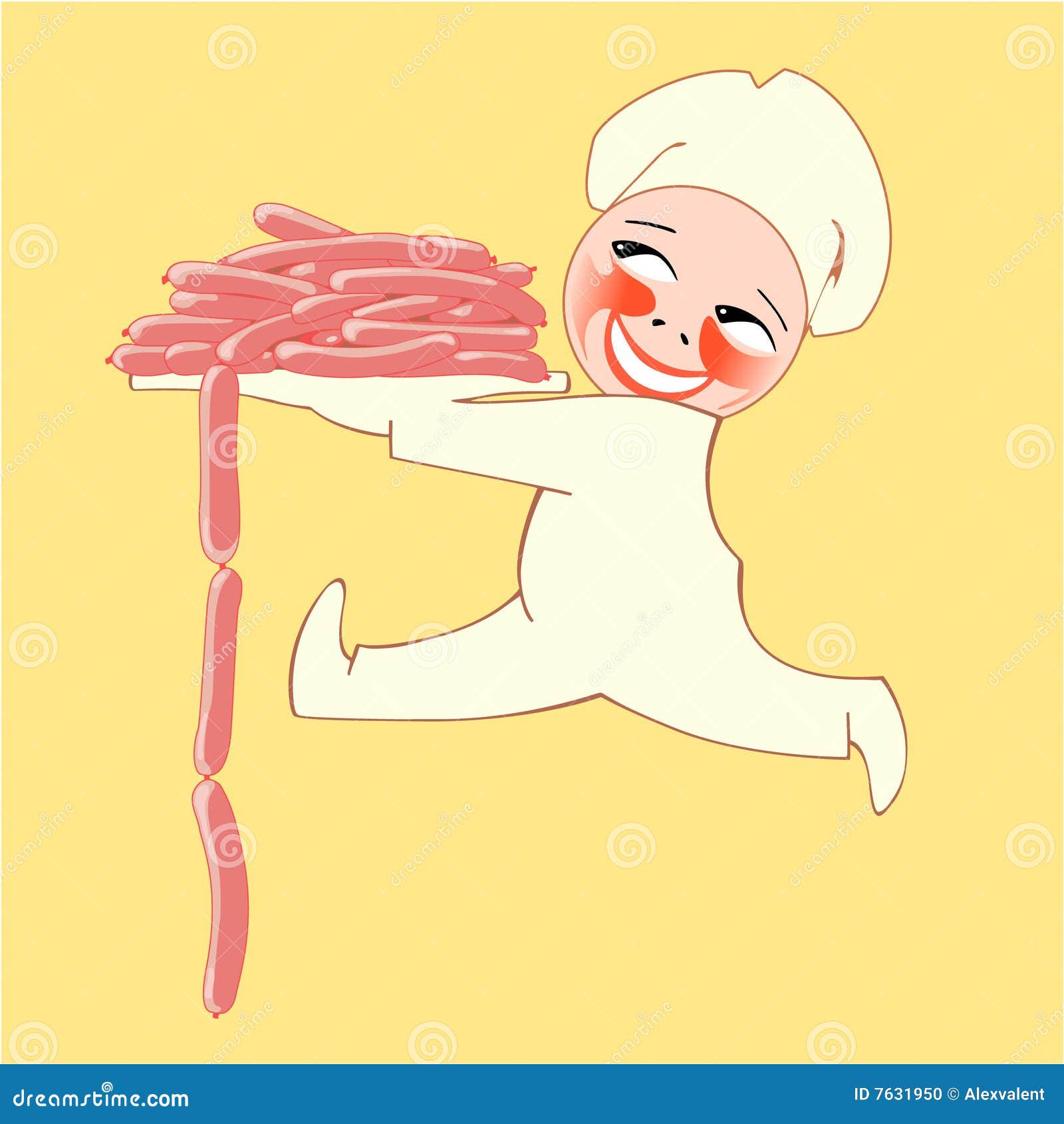 The cheerful cook stock vector. Illustration of supper - 7631950