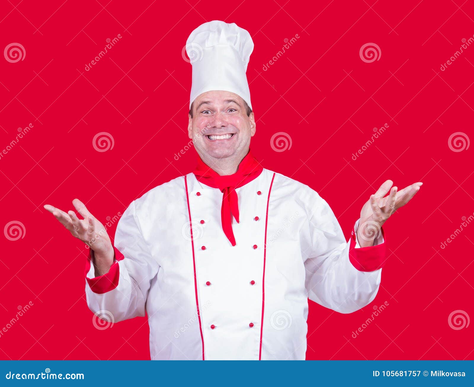 Cheerful cook stock image. Image of chief, kitchen, funny - 105681757
