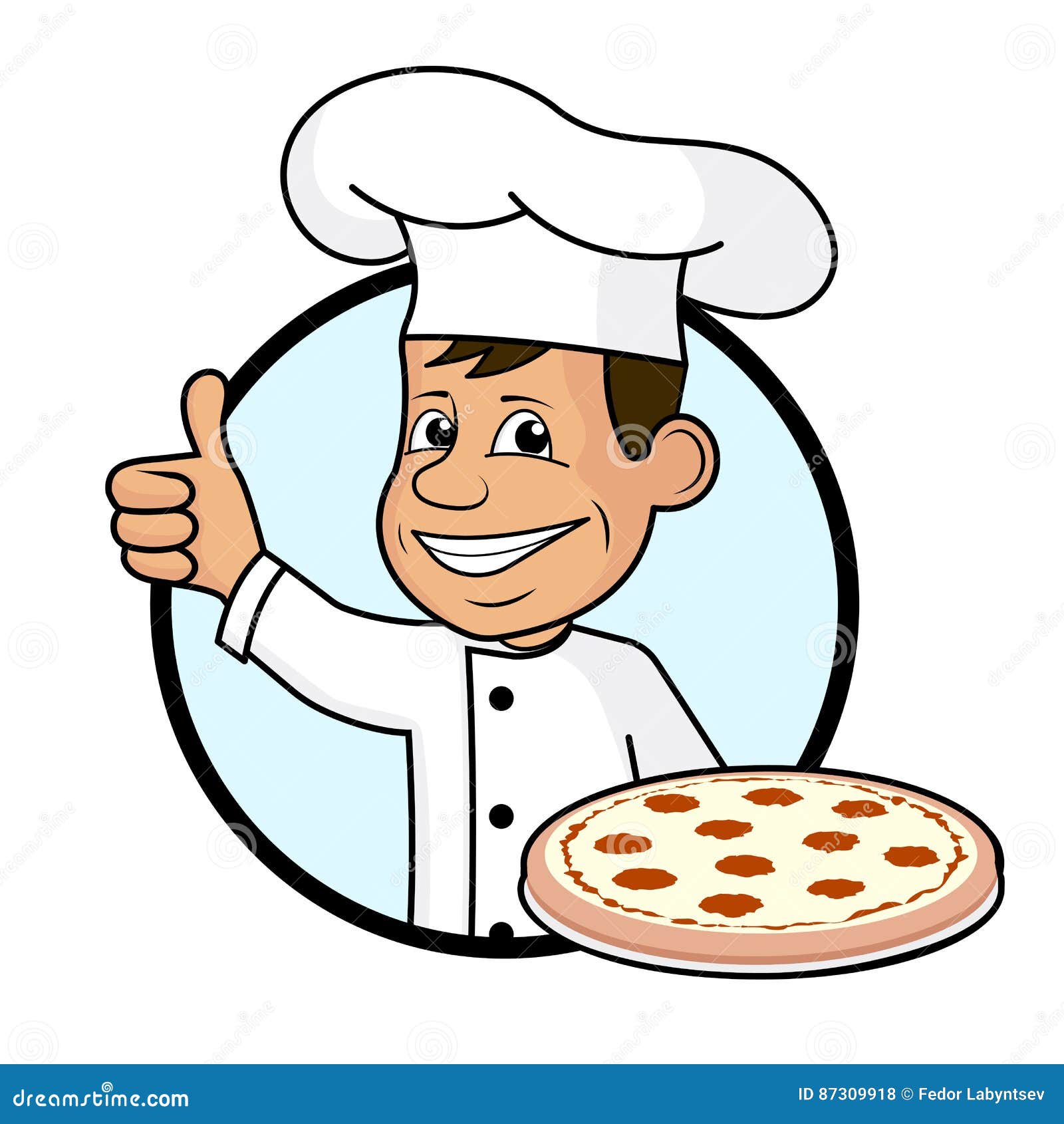 Cheerful cook. stock vector. Illustration of gourmet - 87309918