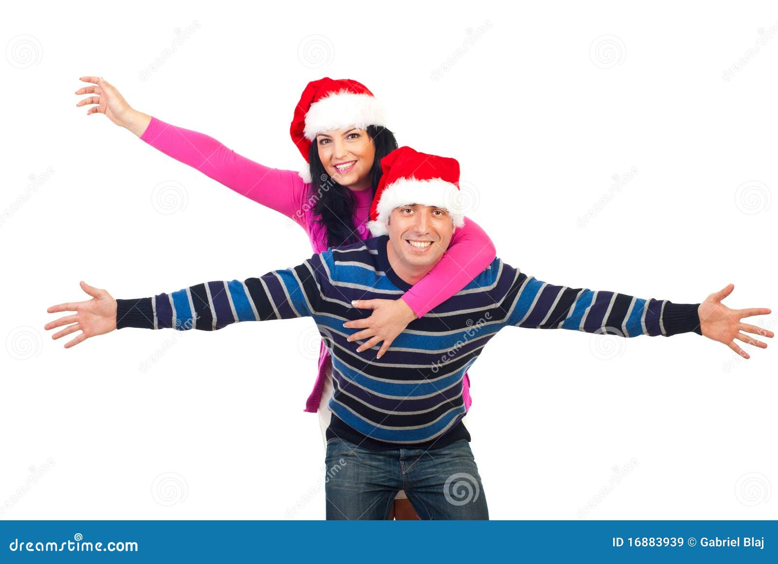 Cheerful Couple in Piggy Back Ride Stock Image - Image of happy, funny ...