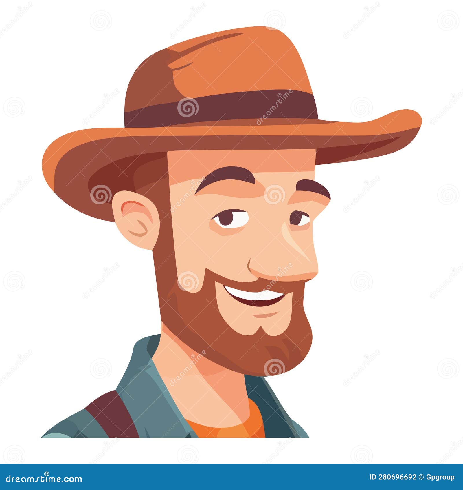 Cheerful On Cowboy Hat Wink Cartoon Character | CartoonDealer.com ...