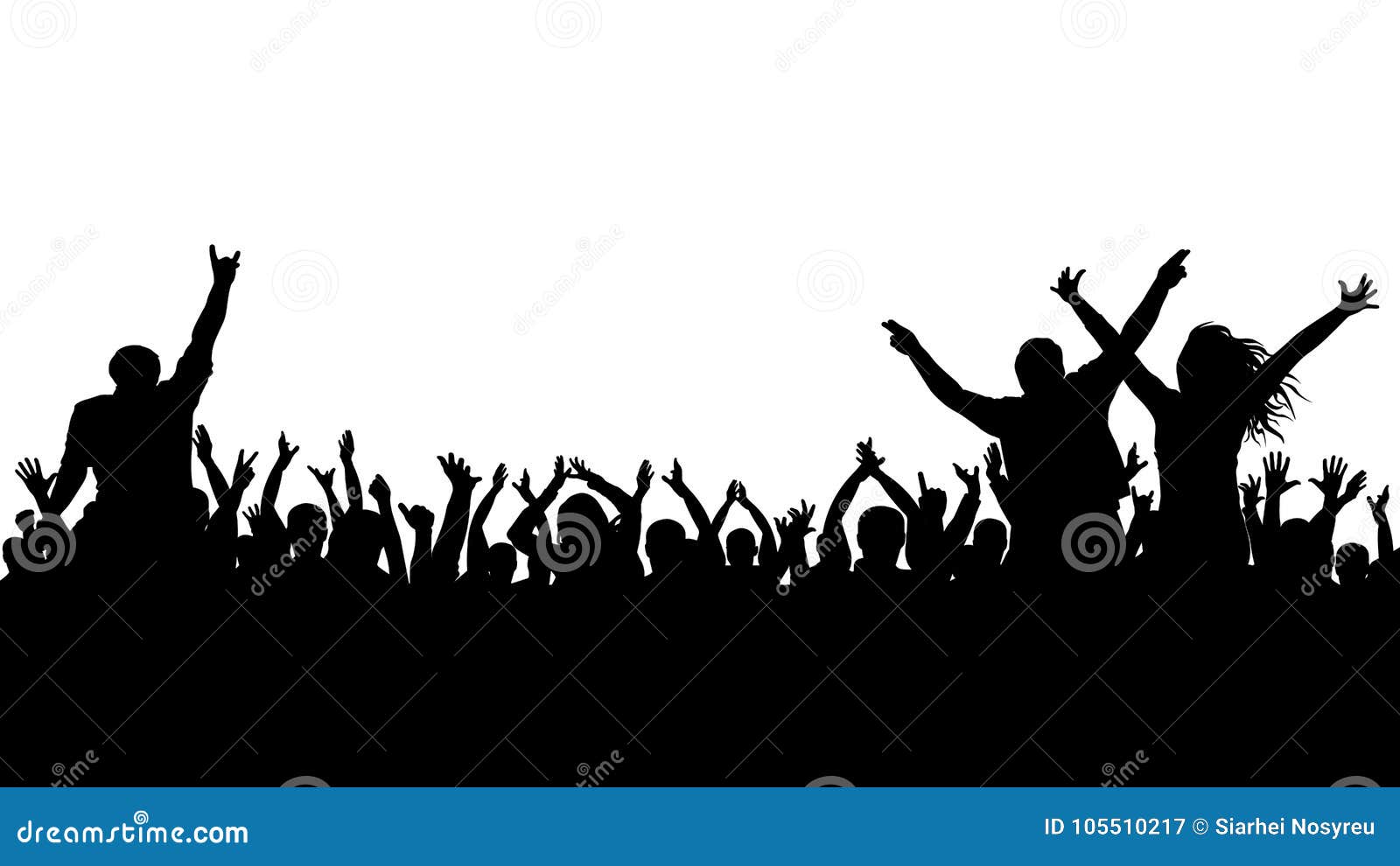 Concert Disco, Dancing Crowd Silhouette, Cheerful People. Cartoon ... Concert Disco, Dancing Crowd Silhouette, Cheerful People. Cartoon ...