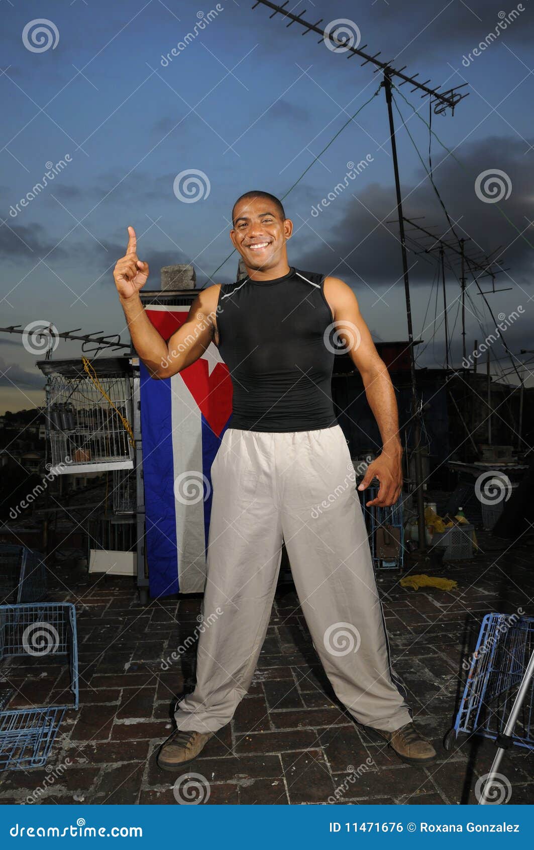 Cheerful cuban guy stock photo. Image of casual, hispanic - 11471676