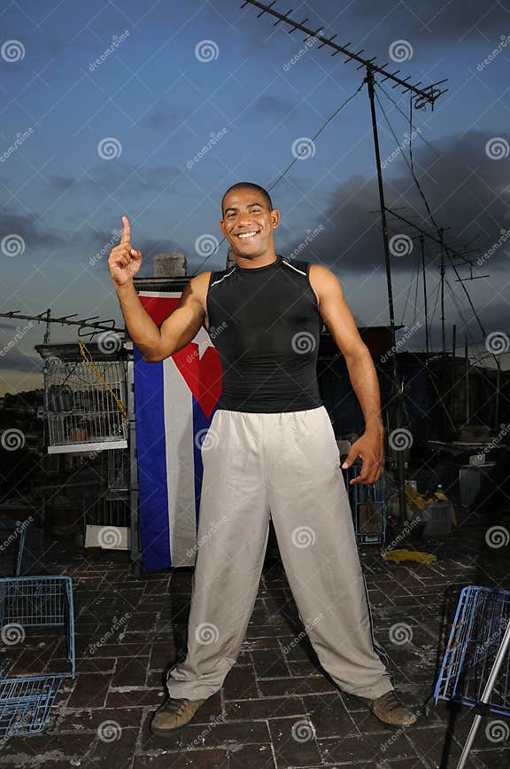 Cheerful cuban guy stock photo. Image of casual, hispanic - 11471676