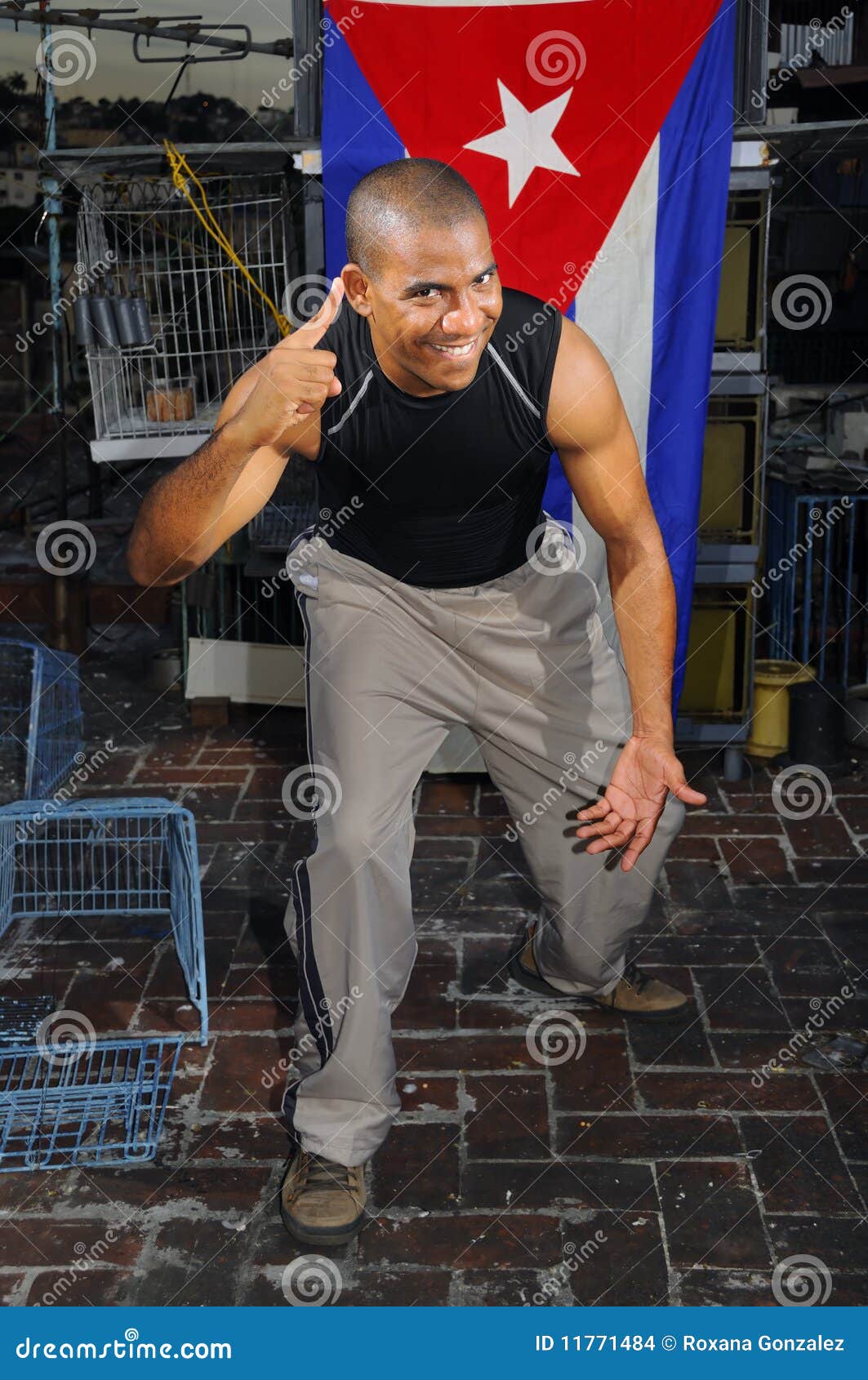 Cheerful cuban guy stock photo. Image of background, cute - 11771484
