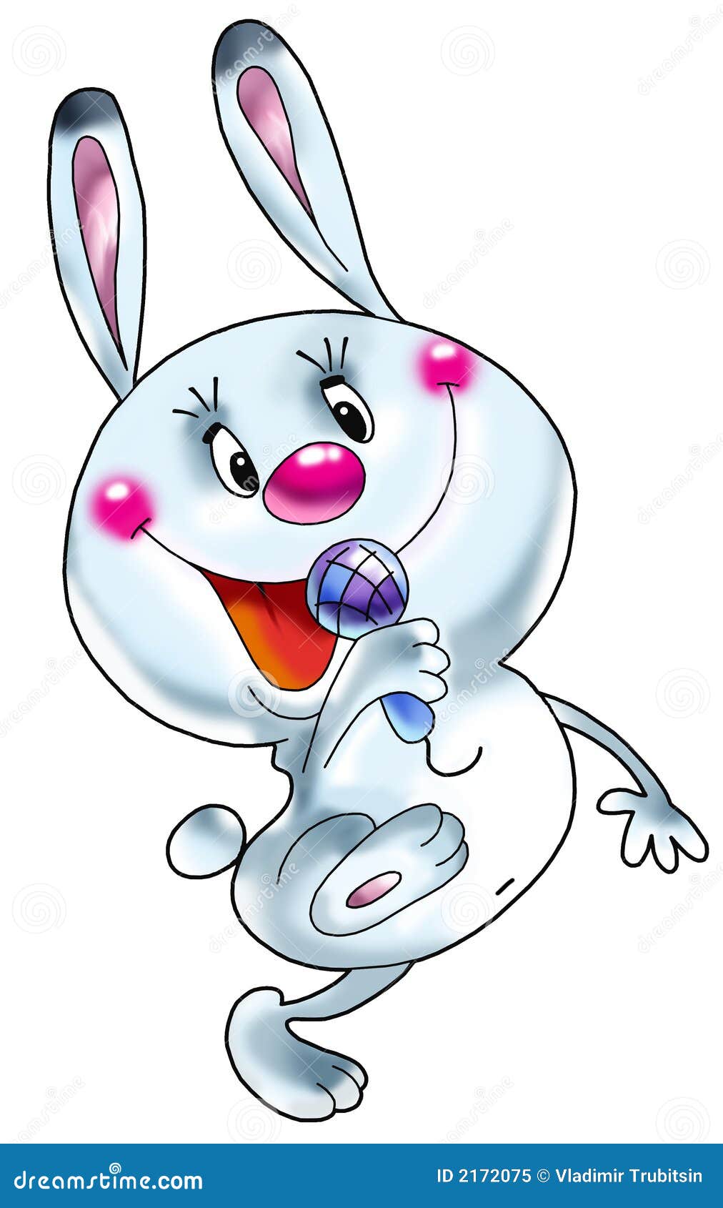 Cheerful, Dancing Hare with a Stock Illustration - Illustration of ...