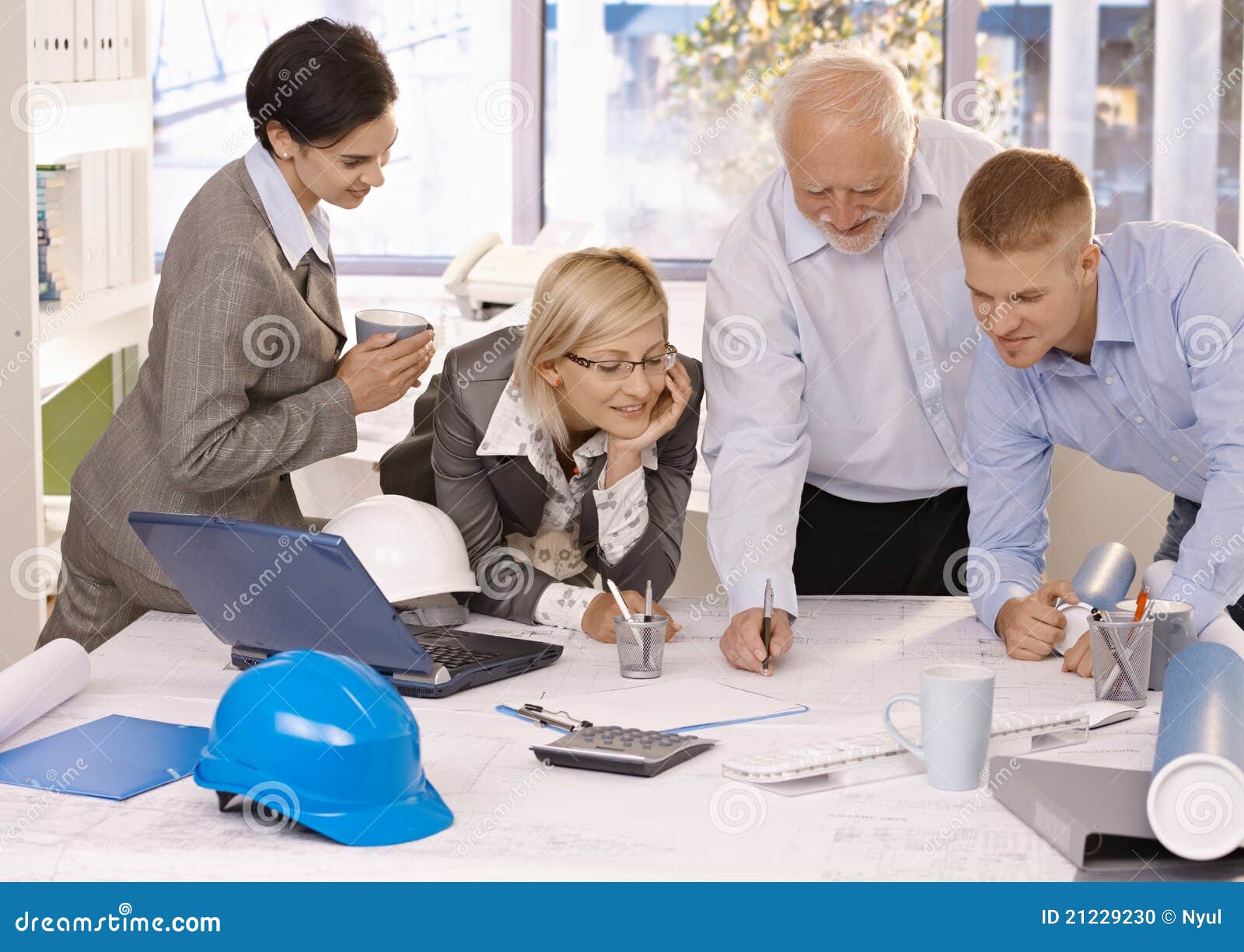 Cheerful Designer Team at Work Stock Photo - Image of employee ...