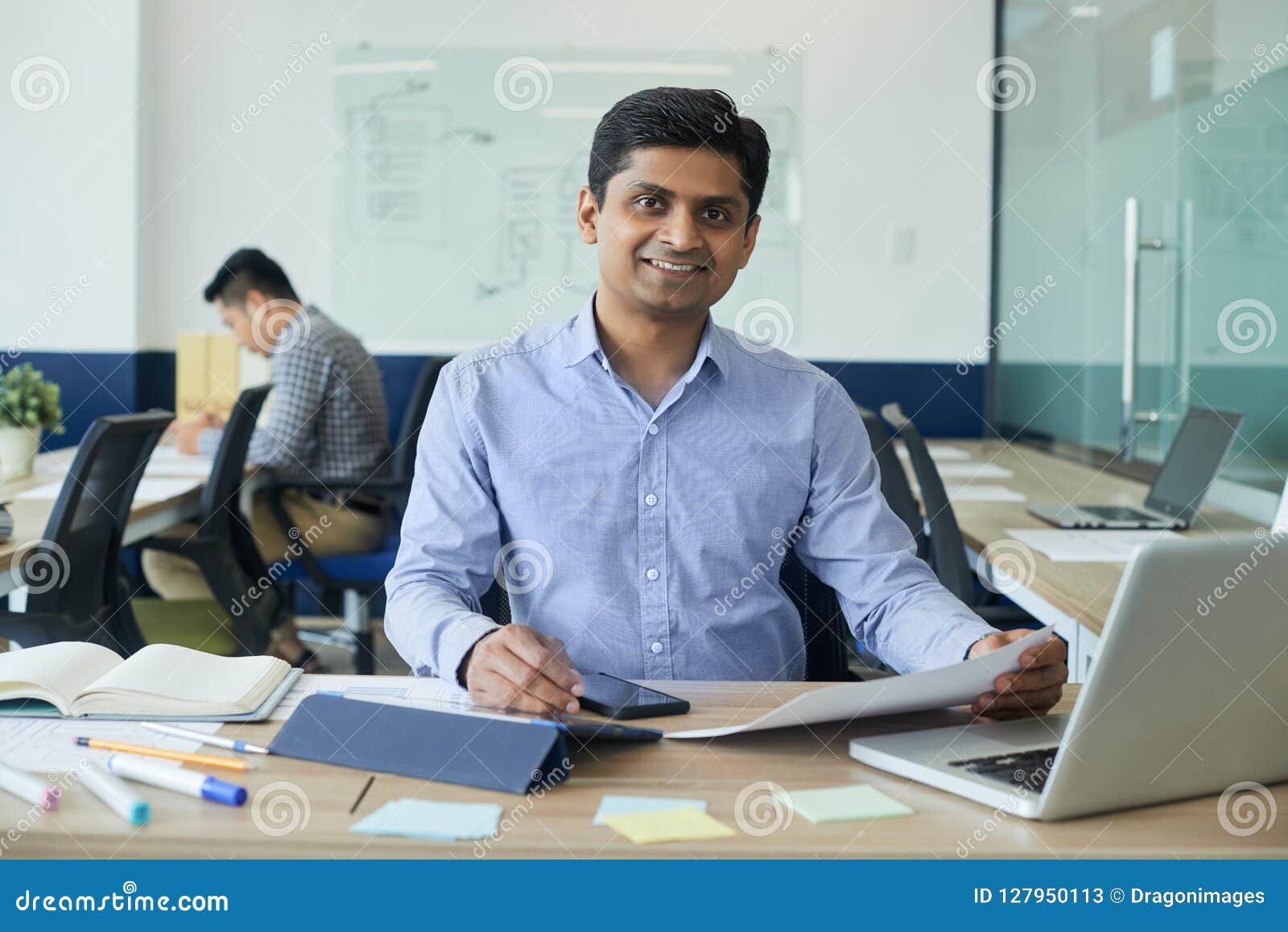 Cheerful developer stock image. Image of sitting, entrepreneur - 127950113