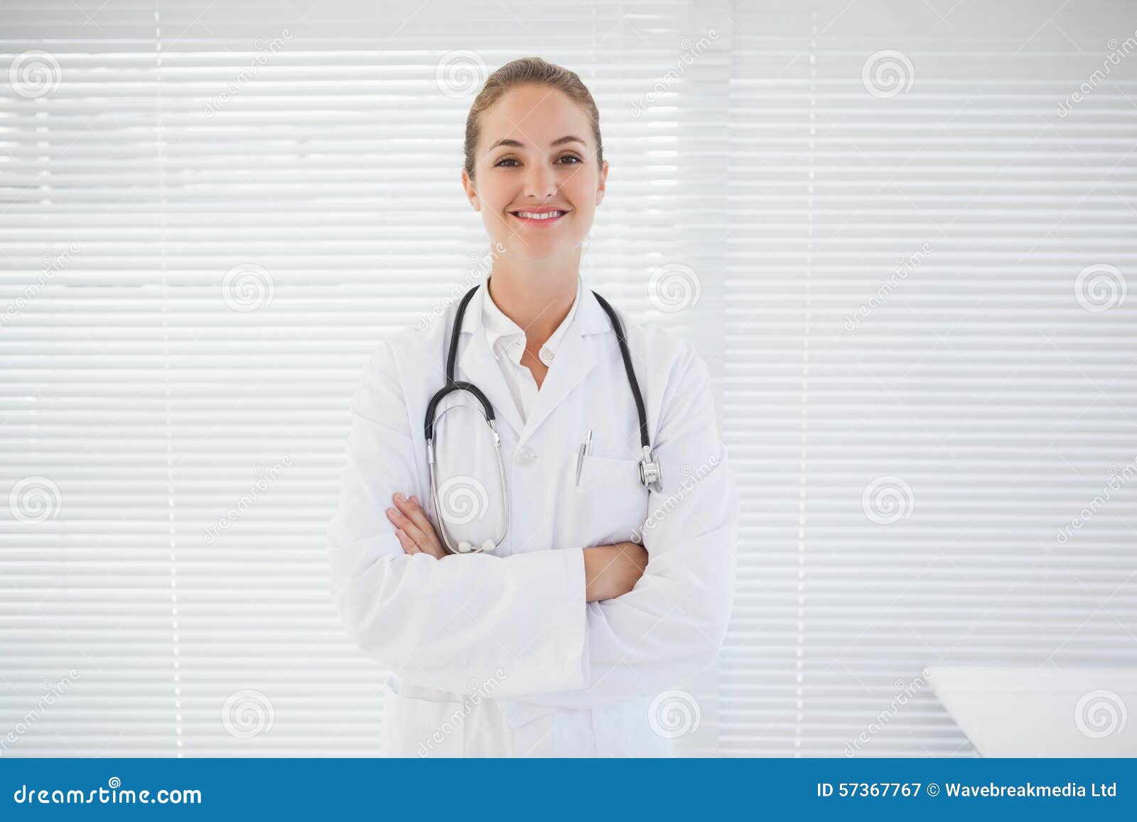 Cheerful Doctor with Arms Folded Stock Image - Image of doctor, smart ...