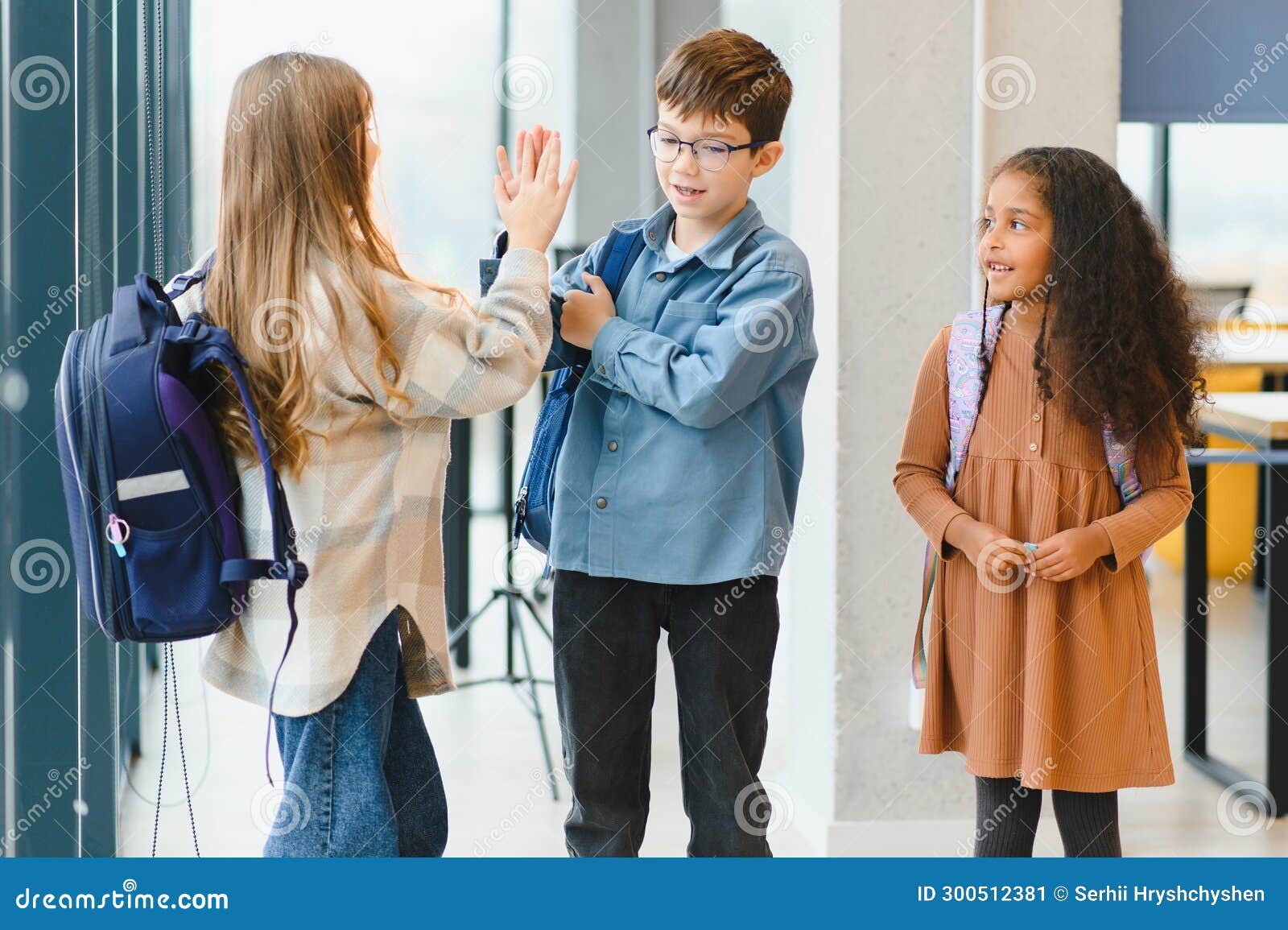 Cheerful Elementary School Students. Back To School Stock Image - Image ...