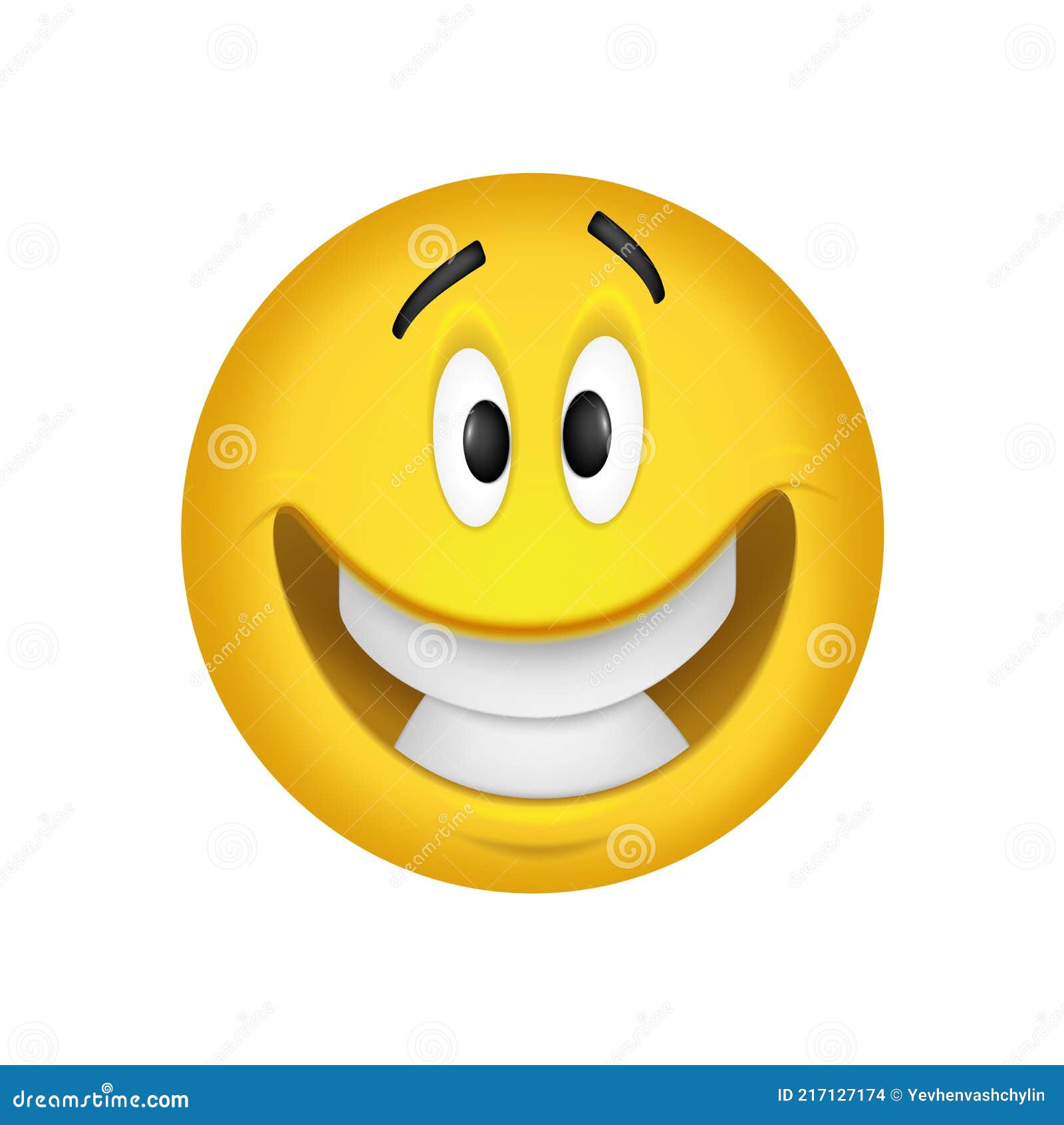 Cheerful Emoticon. Smiling Face Yellow Stock Vector - Illustration of ...