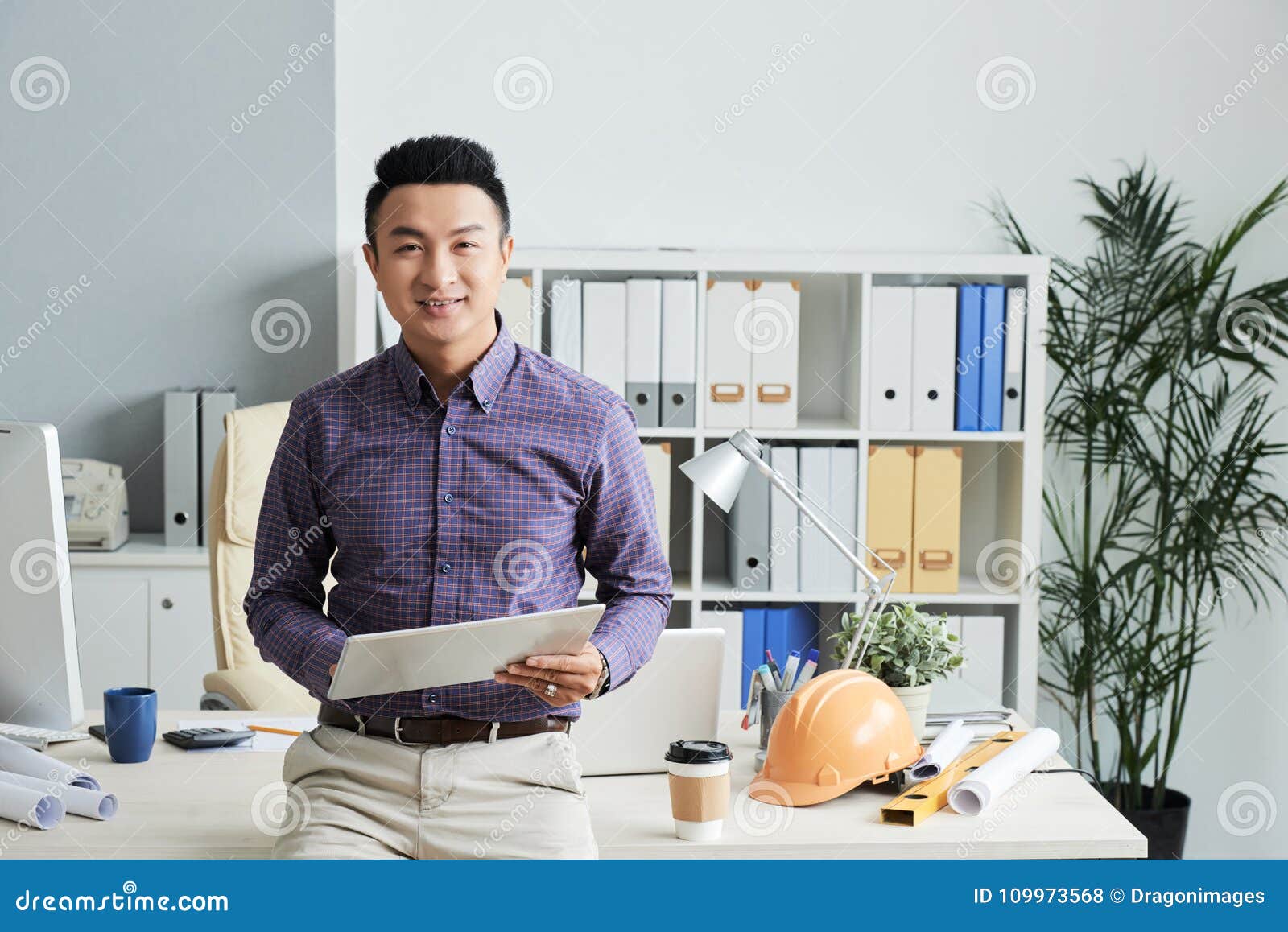 Cheerful engineer stock photo. Image of professional - 109973568