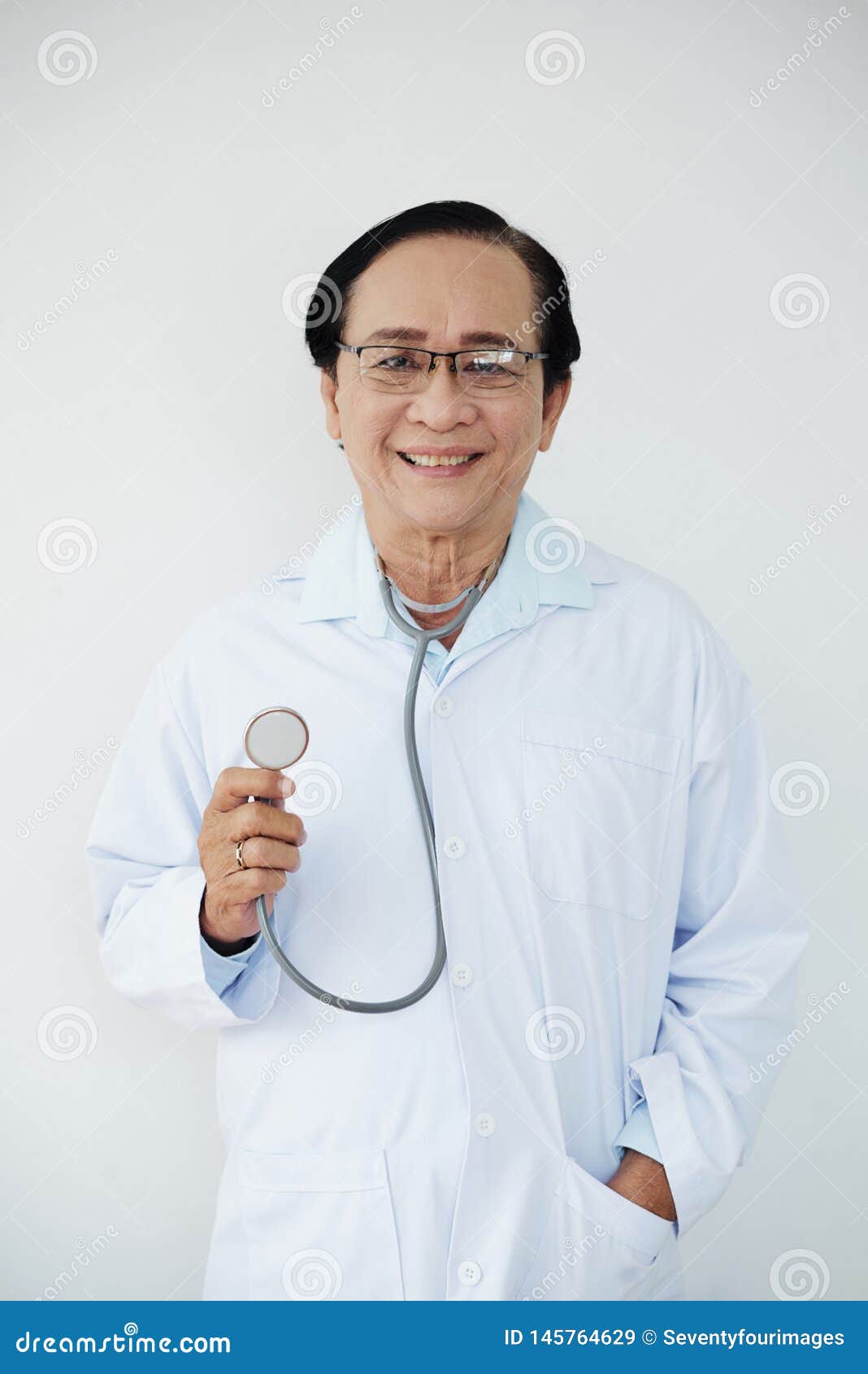 Cheerful Experienced Doctor Stock Image - Image of therapy ...
