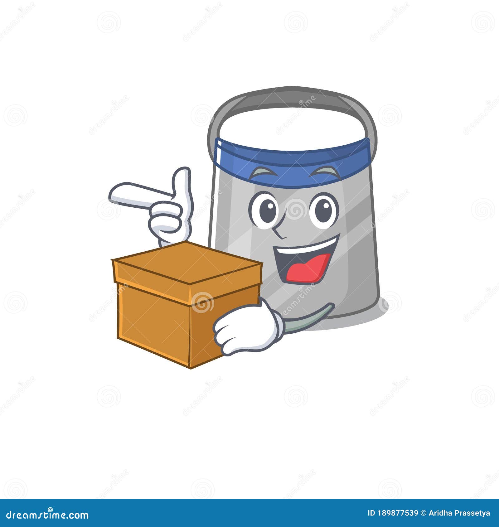 A Cheerful Face Shield Cartoon Design Concept Having a Box Stock Vector ...