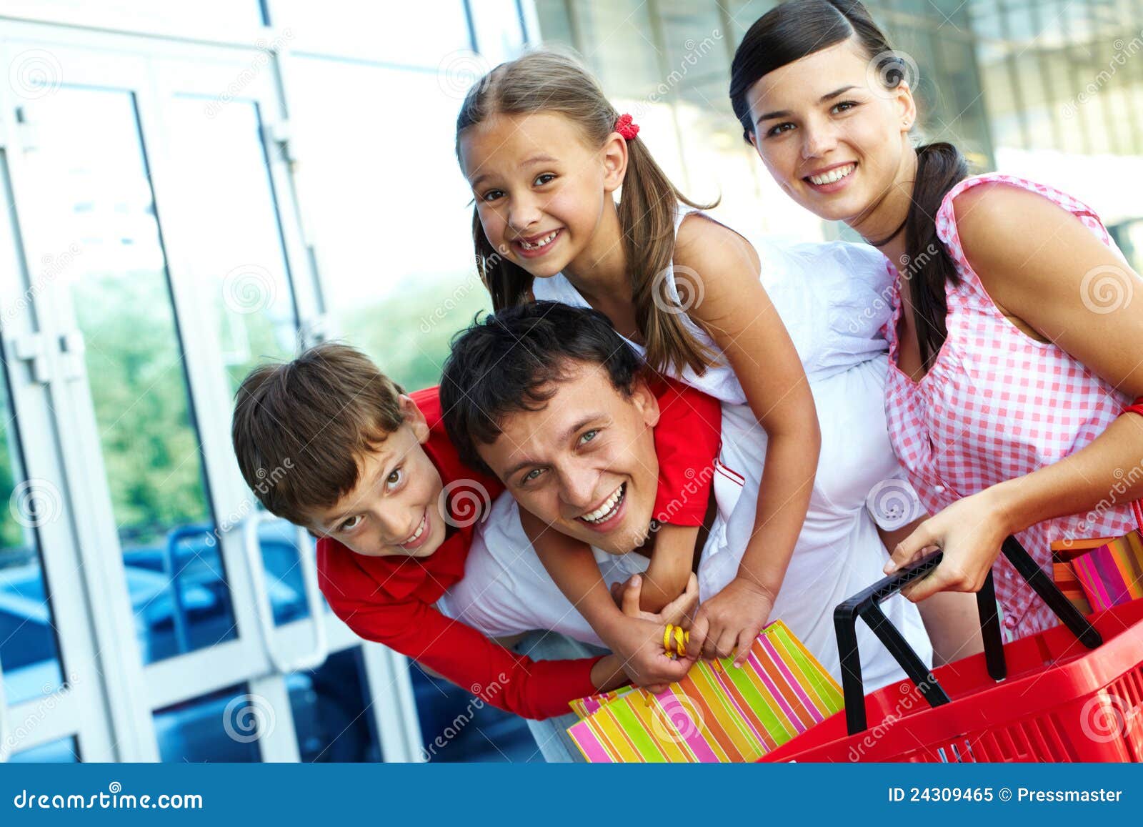 Cheerful family stock image. Image of family, parenthood - 24309465