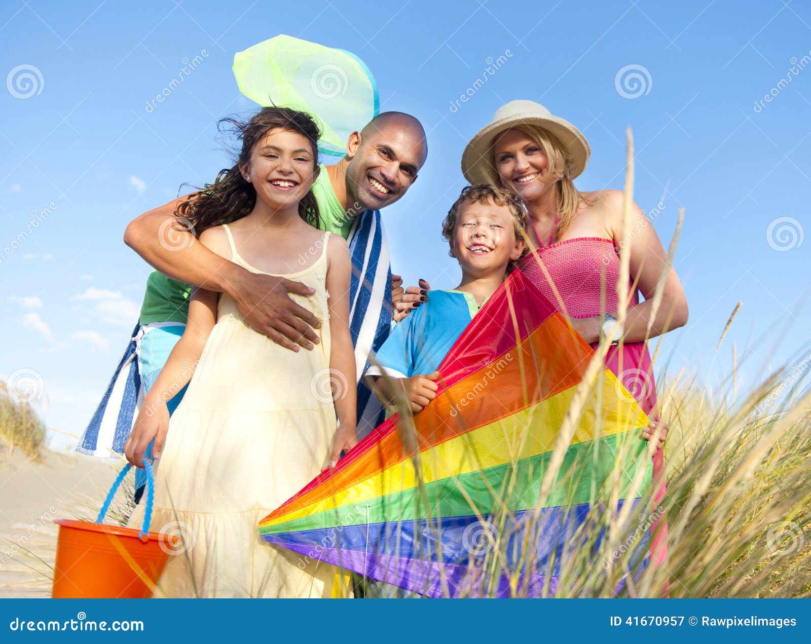 A Cheerful Family Bonding Outdoors Stock Image - Image of enjoyment ...