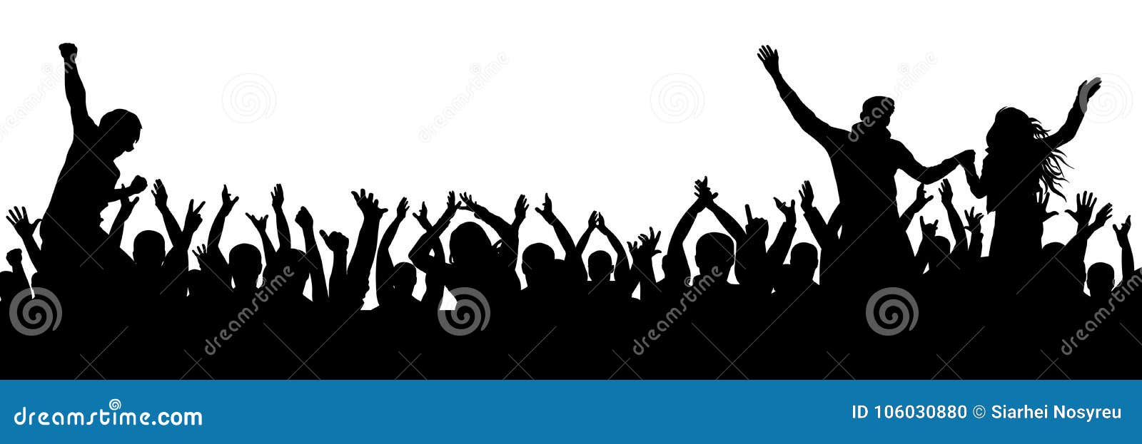 Cheerful Fans Party Crowd. Cheering Hands Up Applause Stock Vector ... Cheerful Fans Party Crowd. Cheering Hands Up Applause Stock Vector ...