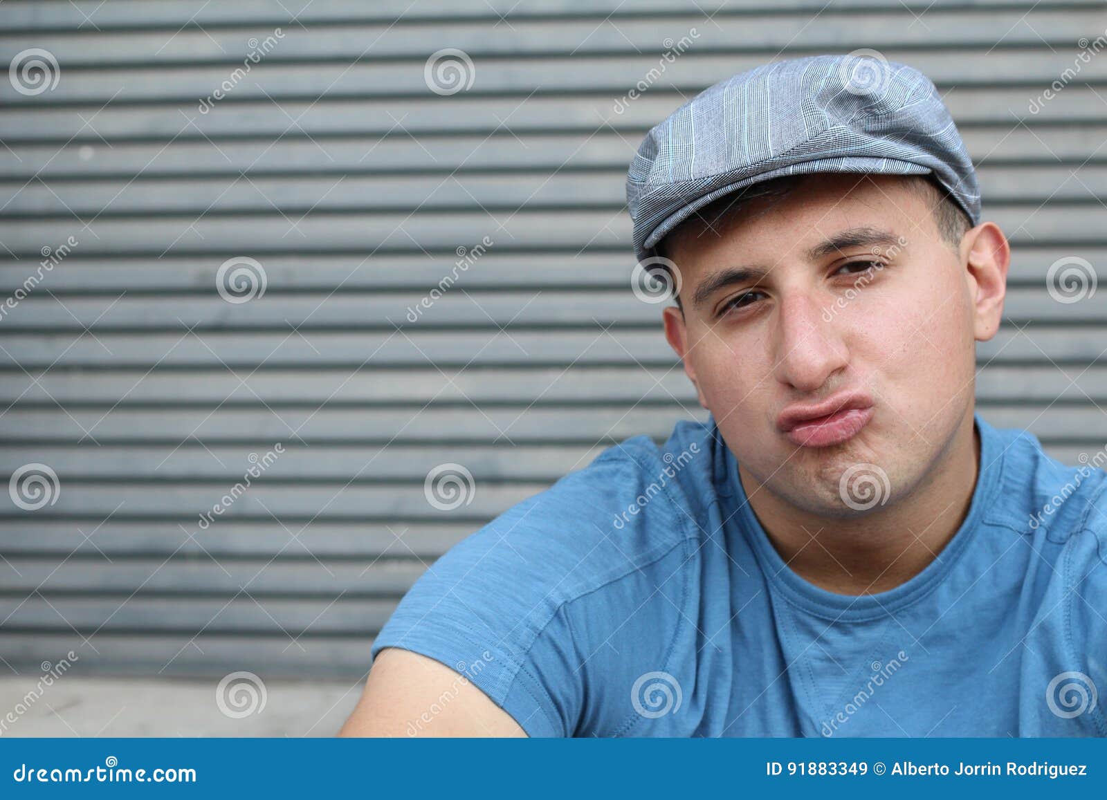 Cheerful Fashionable Boy Putting Duck Lips Stock Image - Image of ...