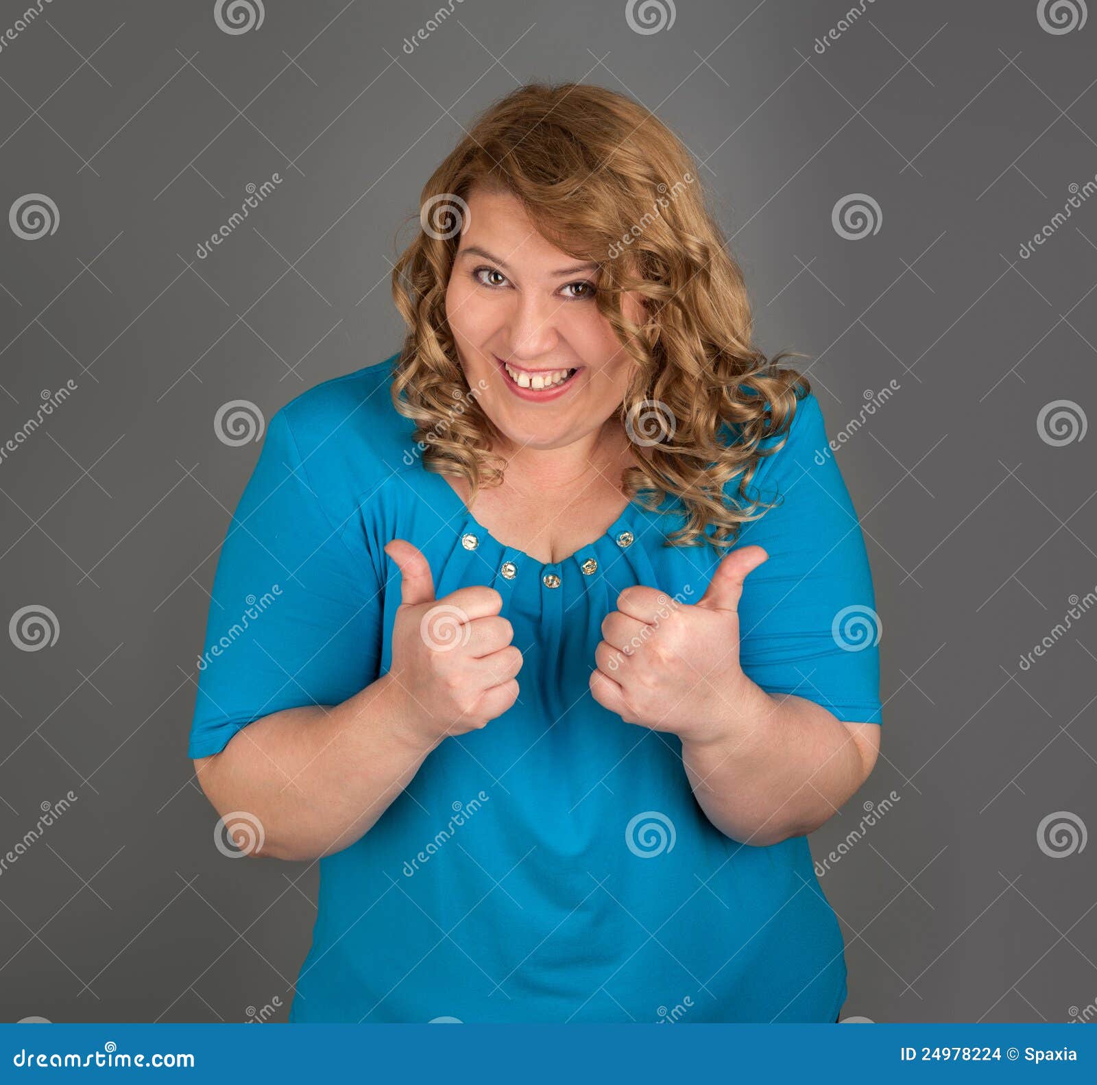 Cheerful fat woman stock photo. Image of people, cute - 24978224