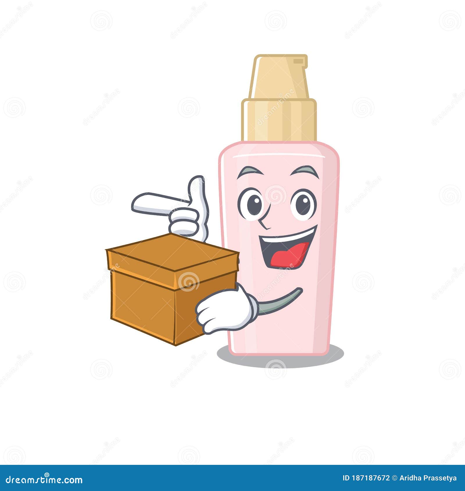 A Cheerful Foundation Cartoon Design Concept Having a Box Stock Vector ...