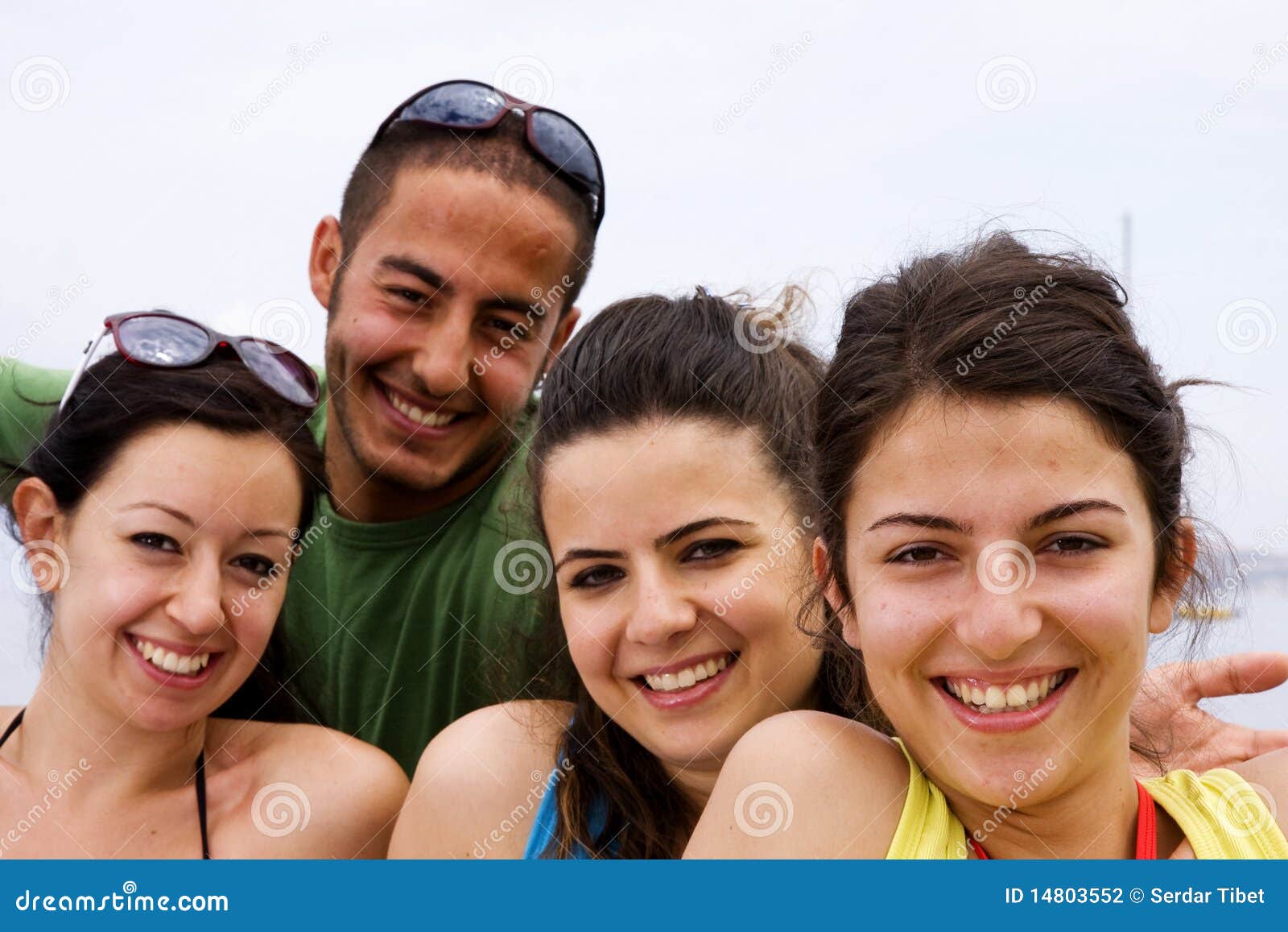 Cheerful friends stock photo. Image of teens, couples - 14803552