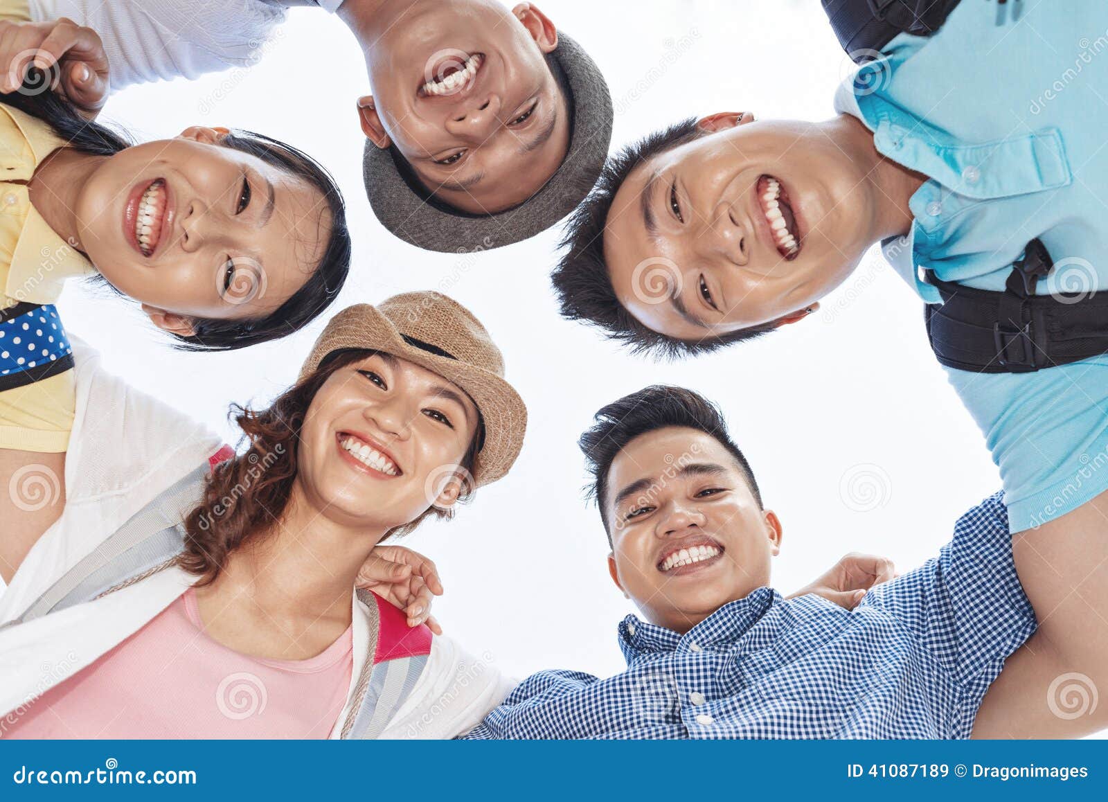 Cheerful friends stock image. Image of casual, hanging - 41087189