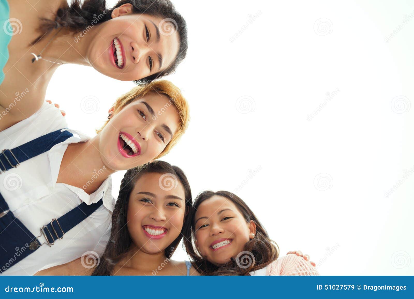 Cheerful friends stock image. Image of four, people, copy - 51027579