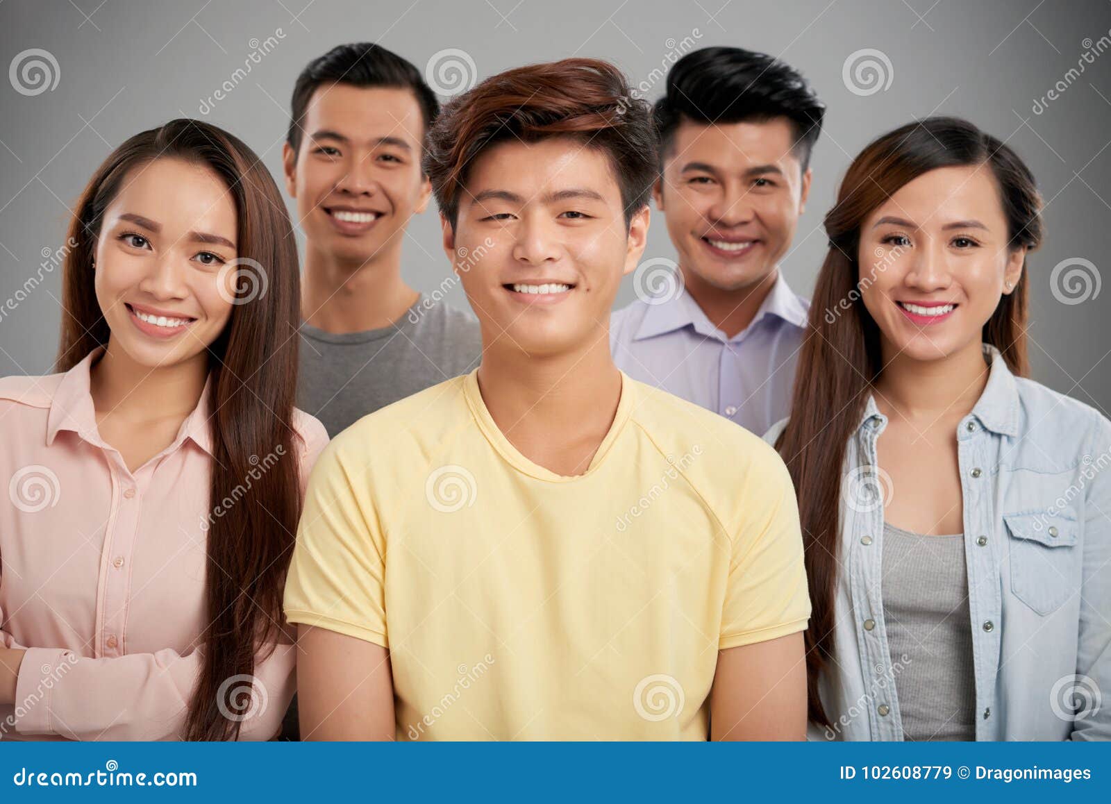 Cheerful friends stock image. Image of group, confident - 102608779