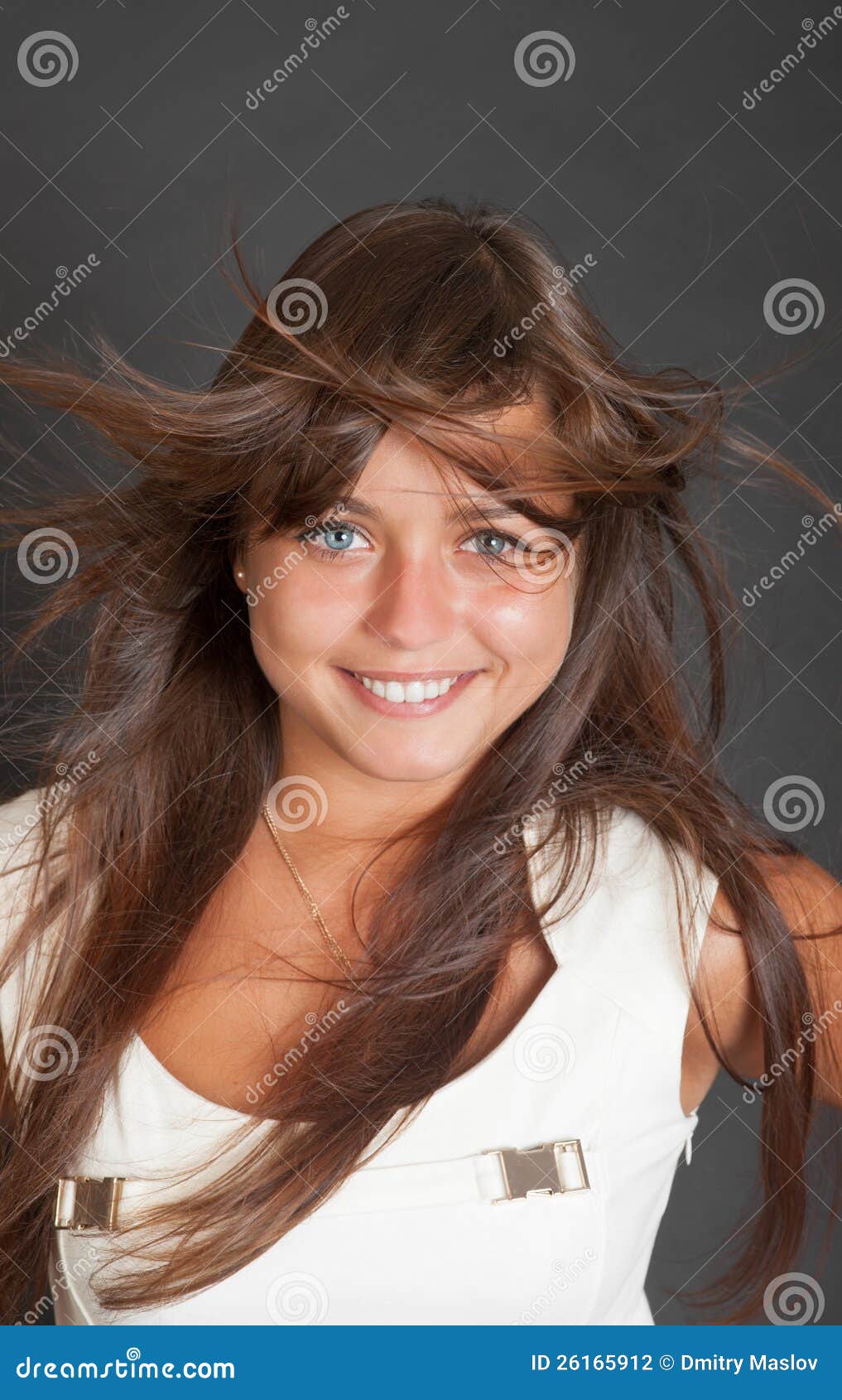 Cheerful girl stock photo. Image of woman, studio, eyes - 26165912