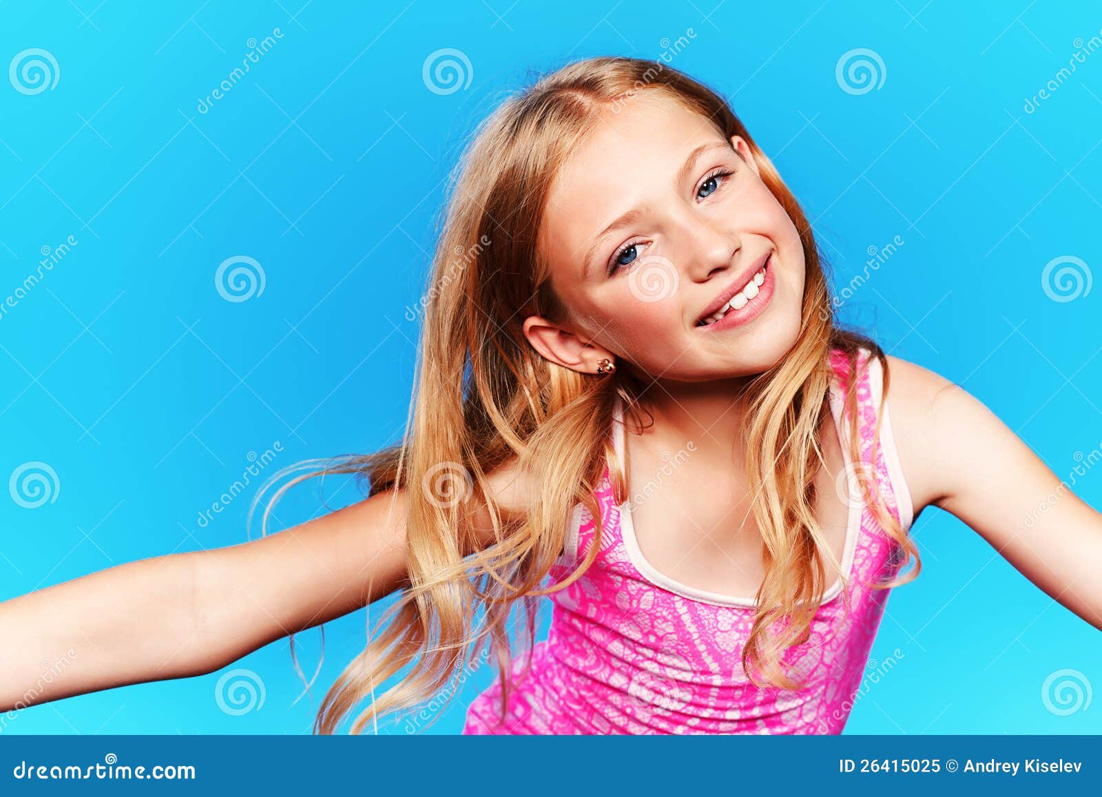 Cheerful girl stock image. Image of portrait, people - 26415025