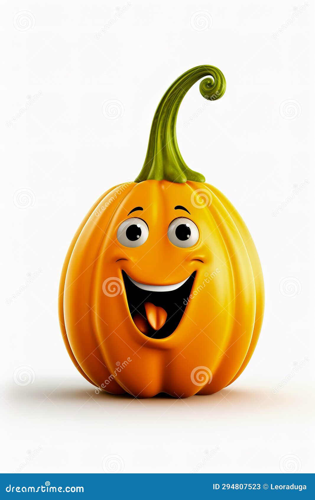 Cheerful Gourd Character Clipart On White Background Royalty-Free Stock ...