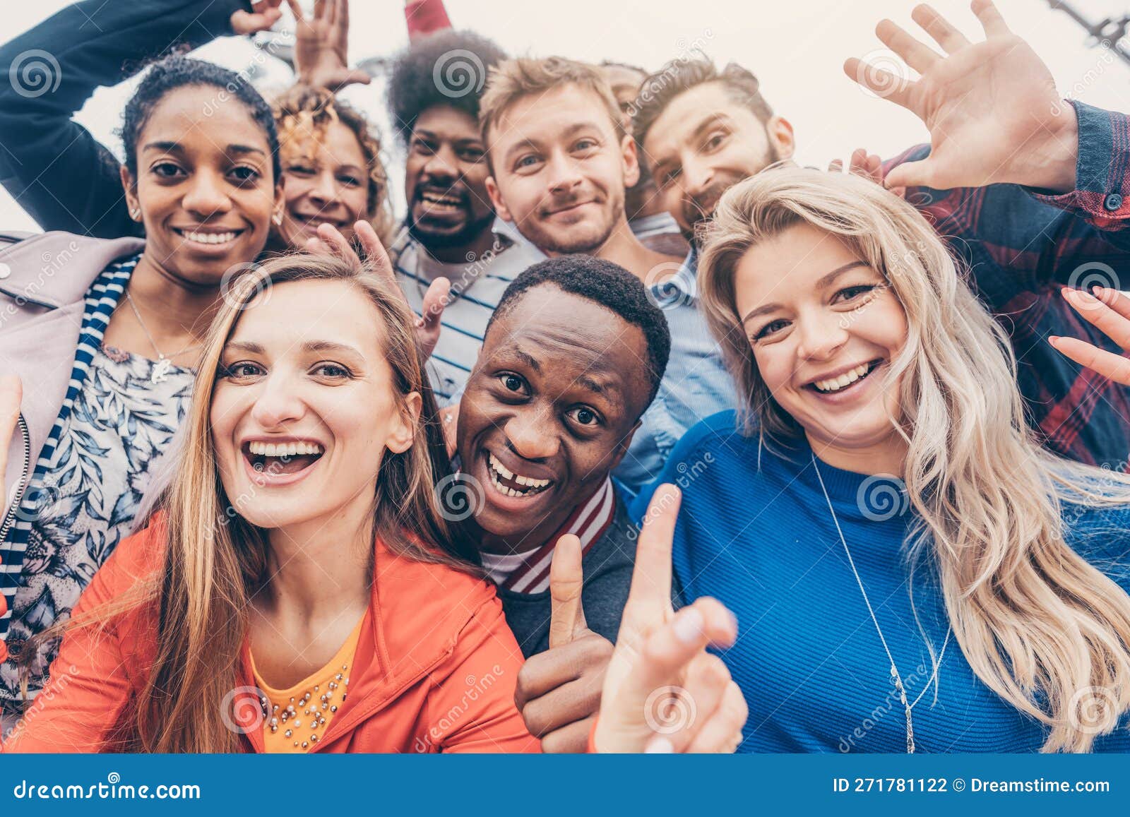 Cheerful Group of Diversity Friends Stock Photo - Image of white, woman ...