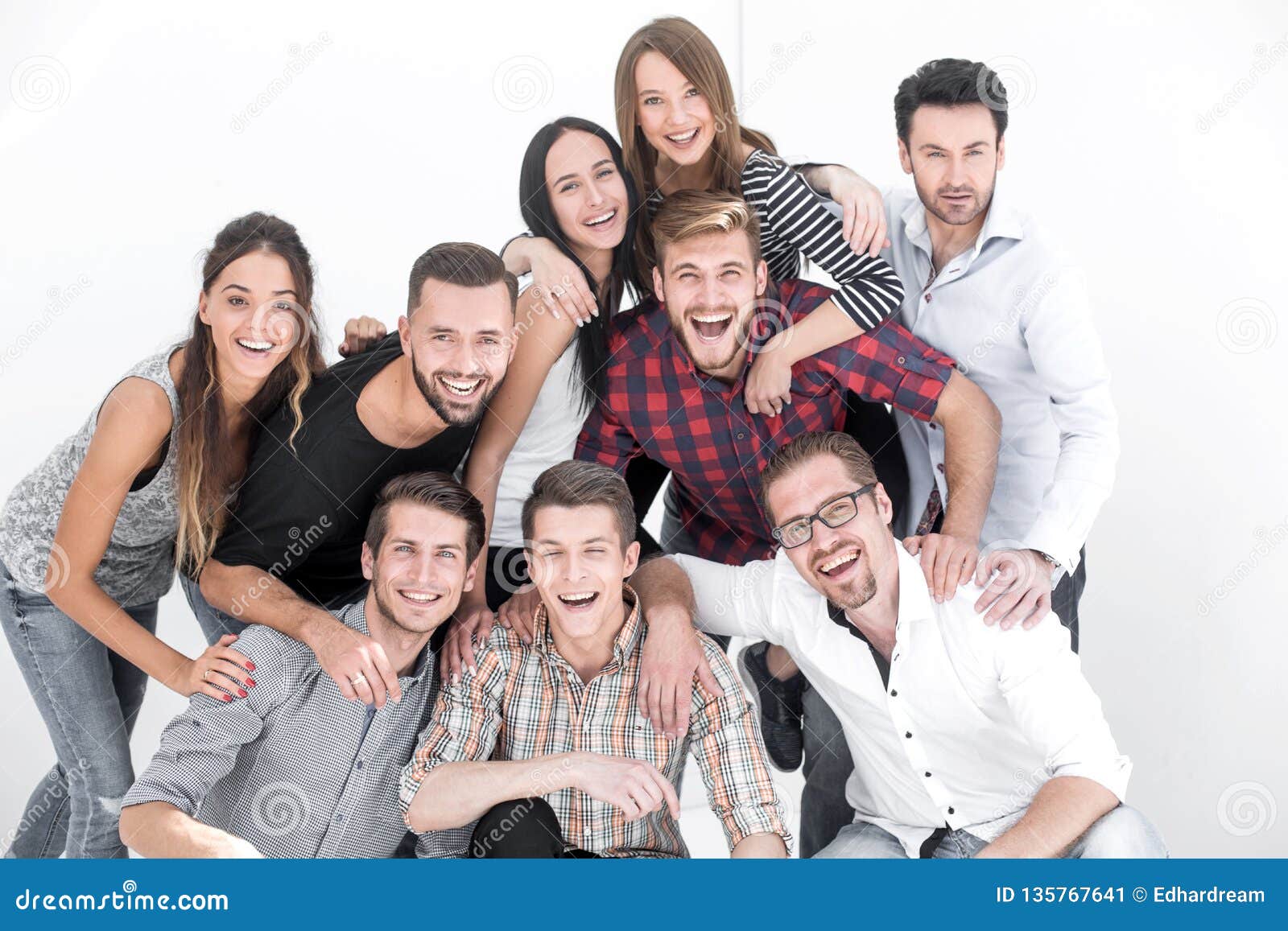 Cheerful Group of Promising Young People Stock Image - Image of ...
