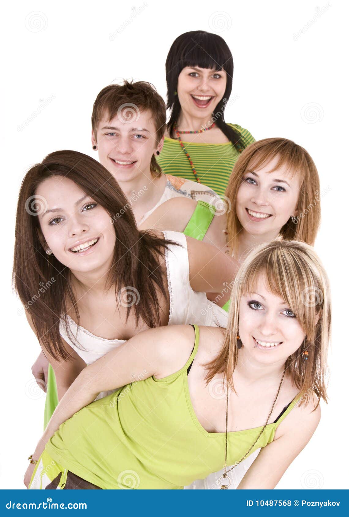 Cheerful Group of Young People. Stock Photo - Image of family, crowd ...