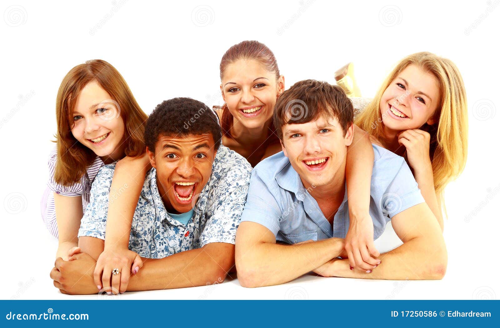 Cheerful Group of Young People Stock Photo - Image of adult, hair: 17250586