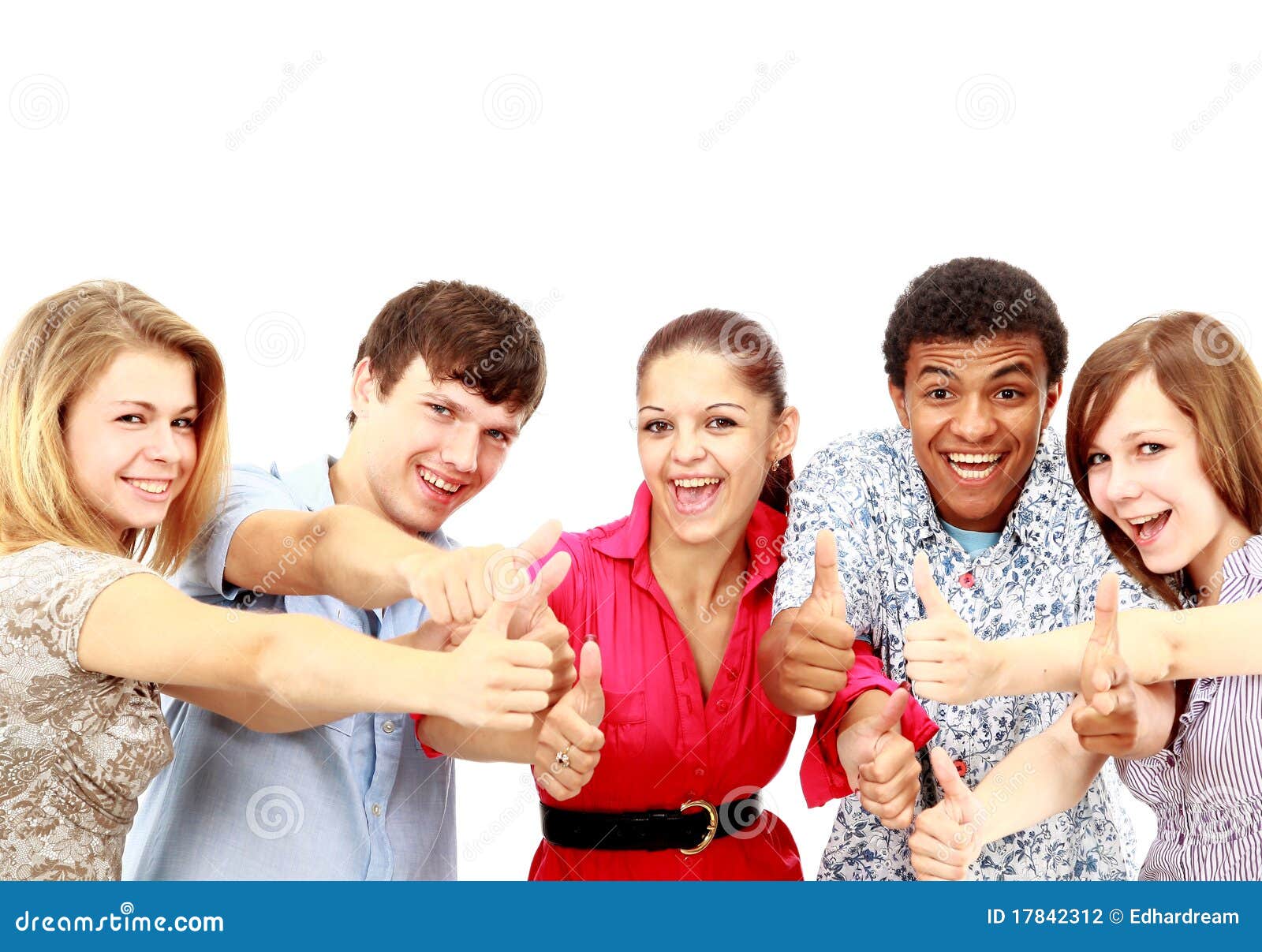 Cheerful Group of Young People Stock Photo - Image of isolated ...