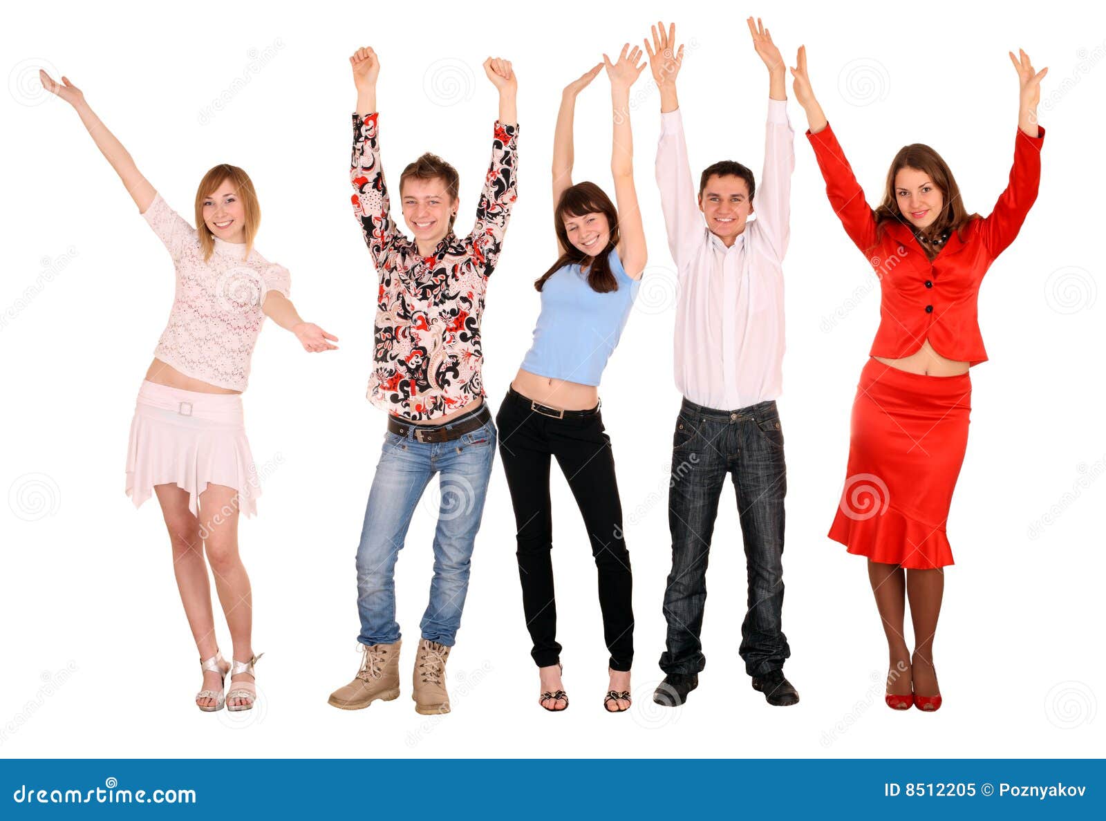 Cheerful Group of Young People. Stock Image - Image of girl, face: 8512205