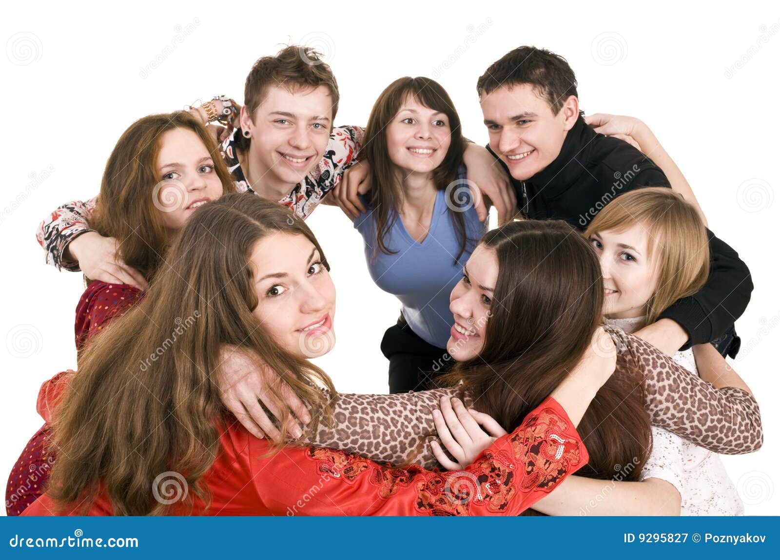 Cheerful Group of Young People. Stock Image - Image of cheerful, family ...
