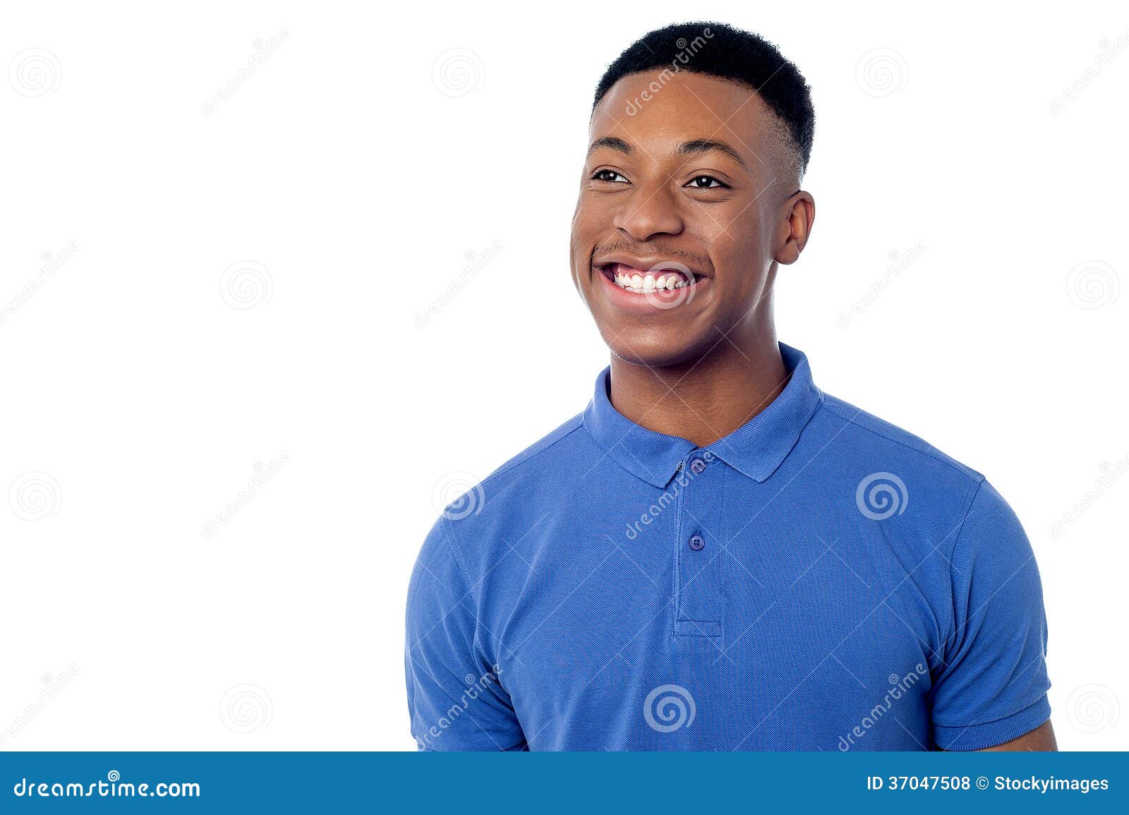 Cheerful guy looking away stock photo. Image of person - 37047508